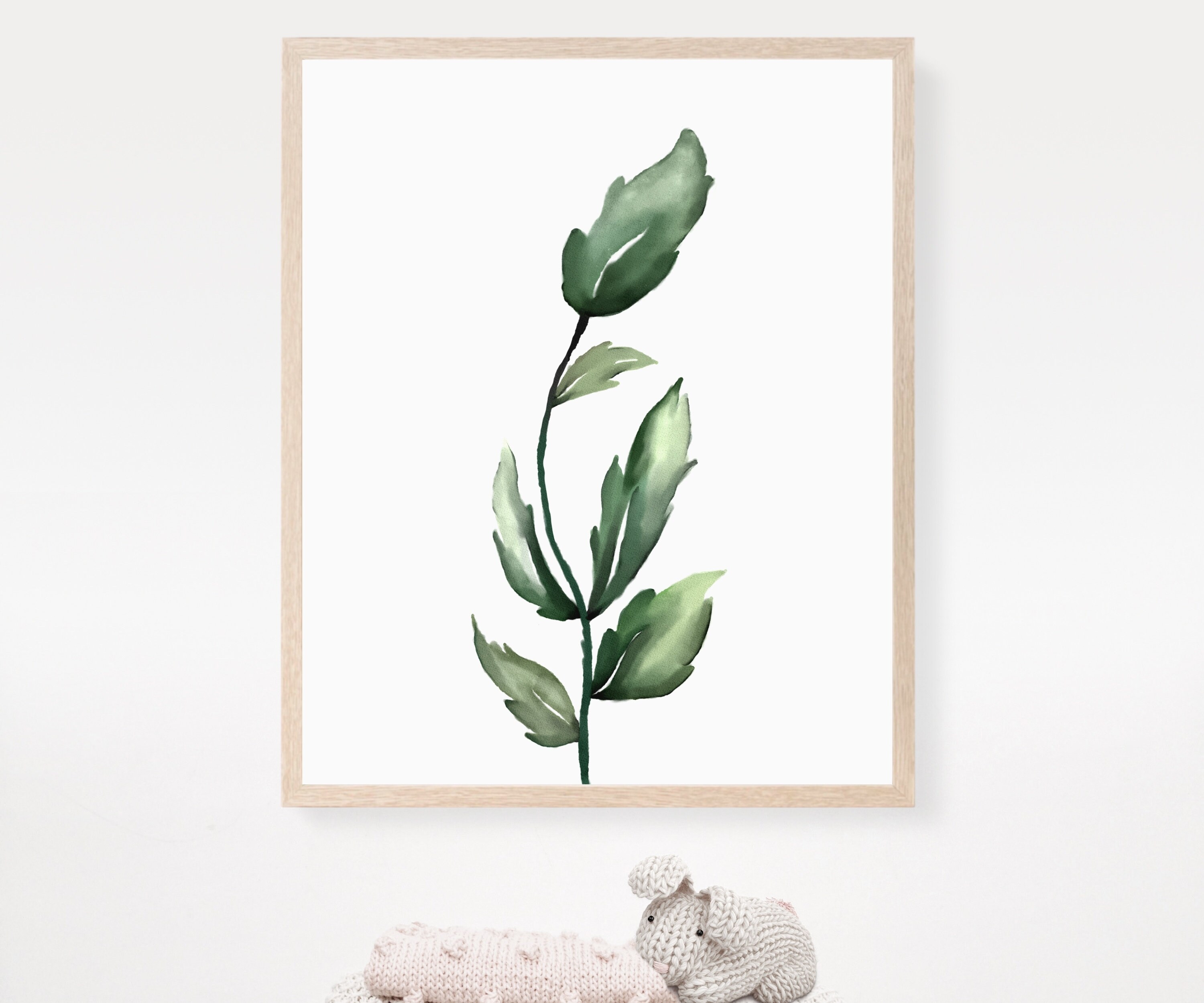 Greenery PrintsWall Art DecorGreeneryMinimalistFarmhouse | Etsy