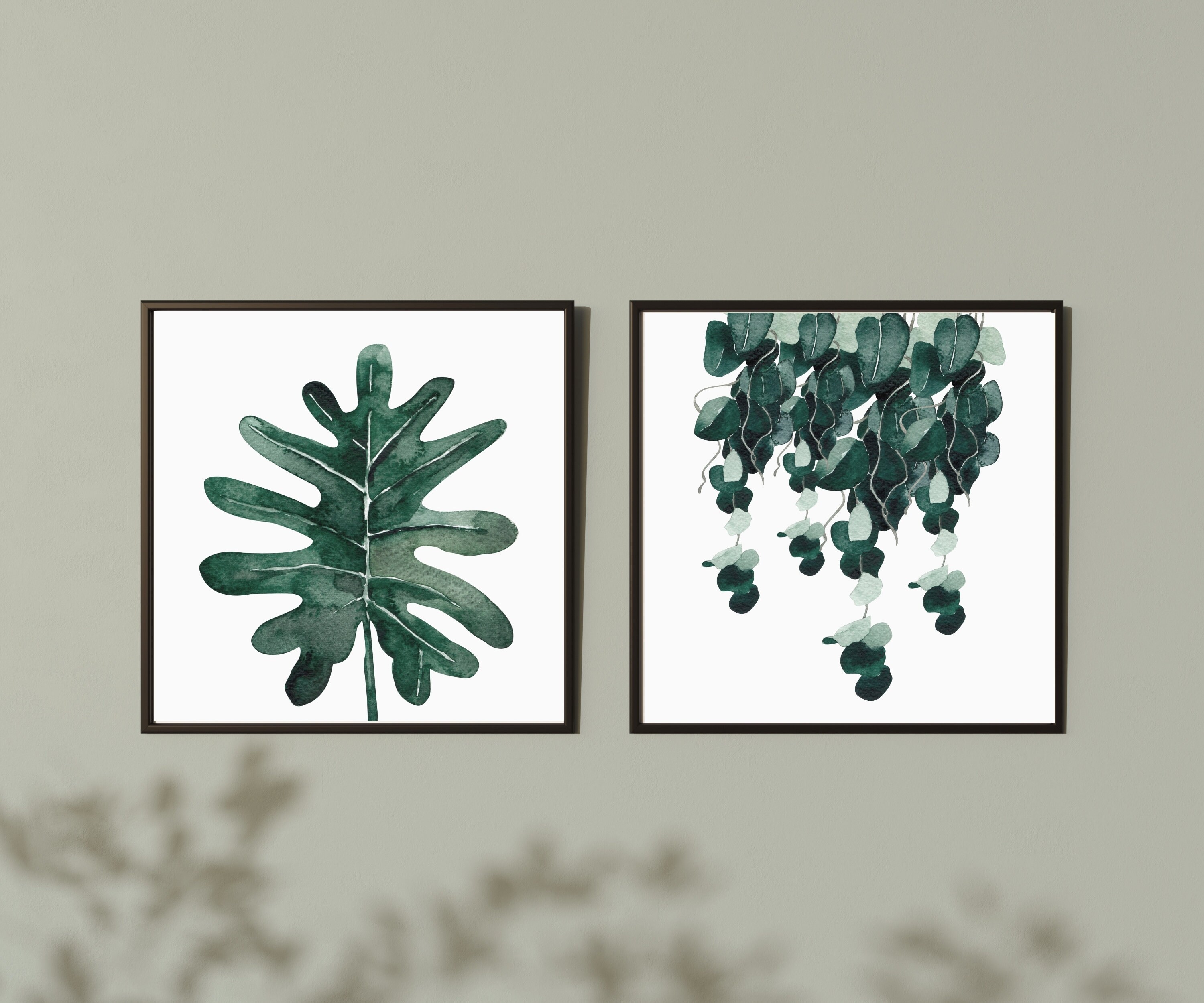 Set of 3 Plant Prints Floral Instant Art Printable Art | Etsy