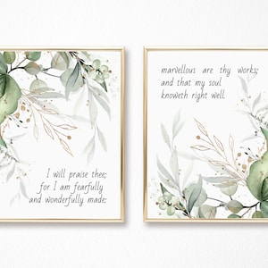 Bible Verse Printable - Psalm 139:14 - Scripture Wall Art - Bible Verse ...