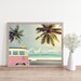 Retro Surf by the Sea, Retro Surf Van Print, Printable, Beach Wall ...
