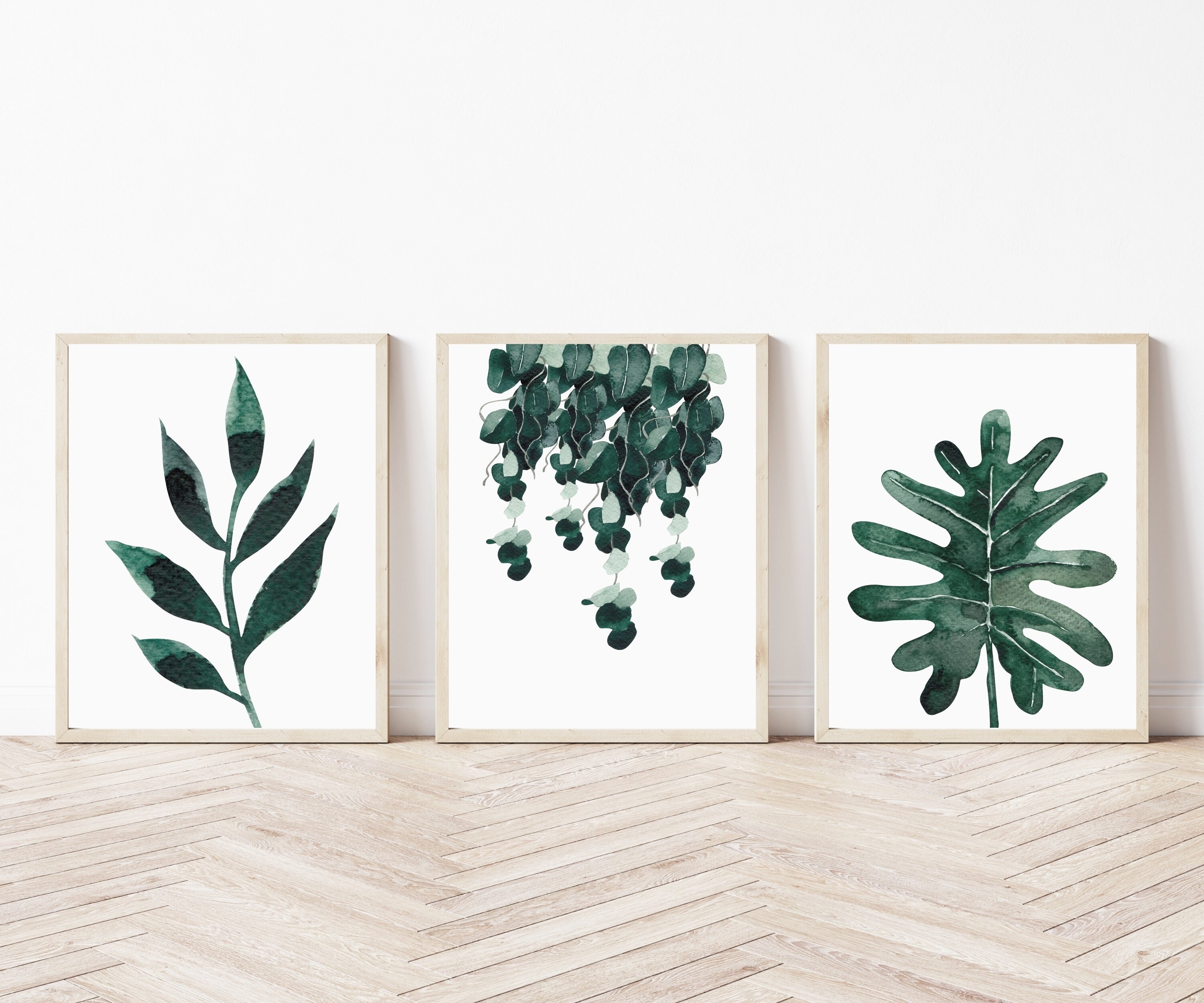 Set of 3 Plant Prints Floral Instant Art Printable Art | Etsy