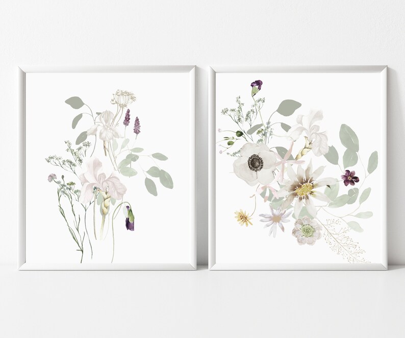 Set of 3 Wildflower Prints Floral Instant Art Printable - Etsy