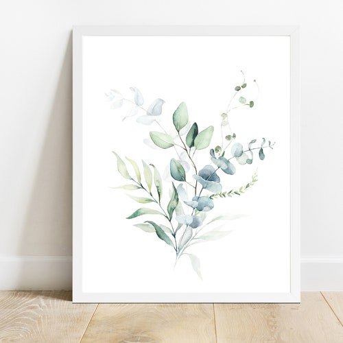 Greenery Digital Printwall Art - Etsy