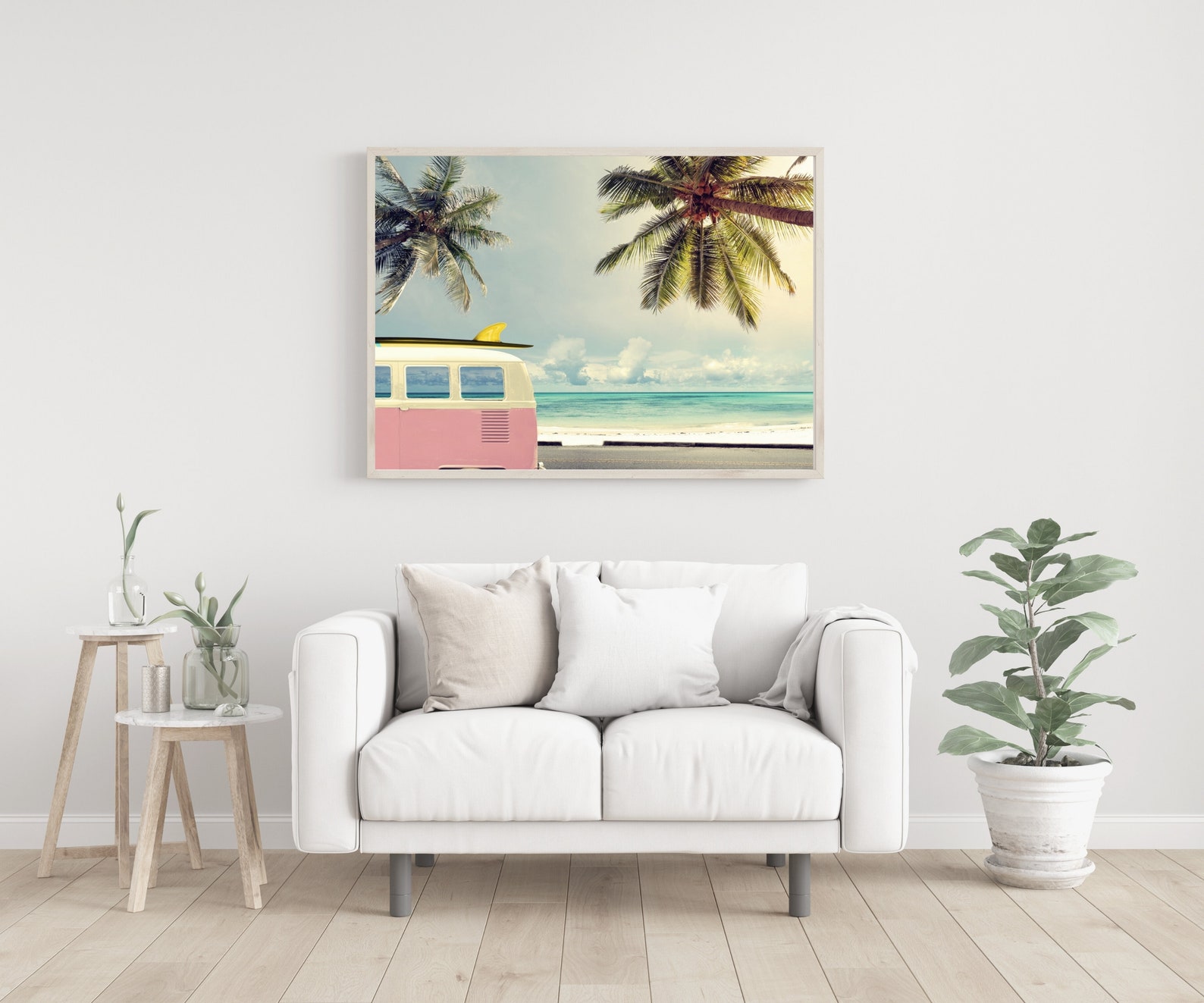 Retro Surf by the Sea Retro Surf Van Print Printable Beach - Etsy