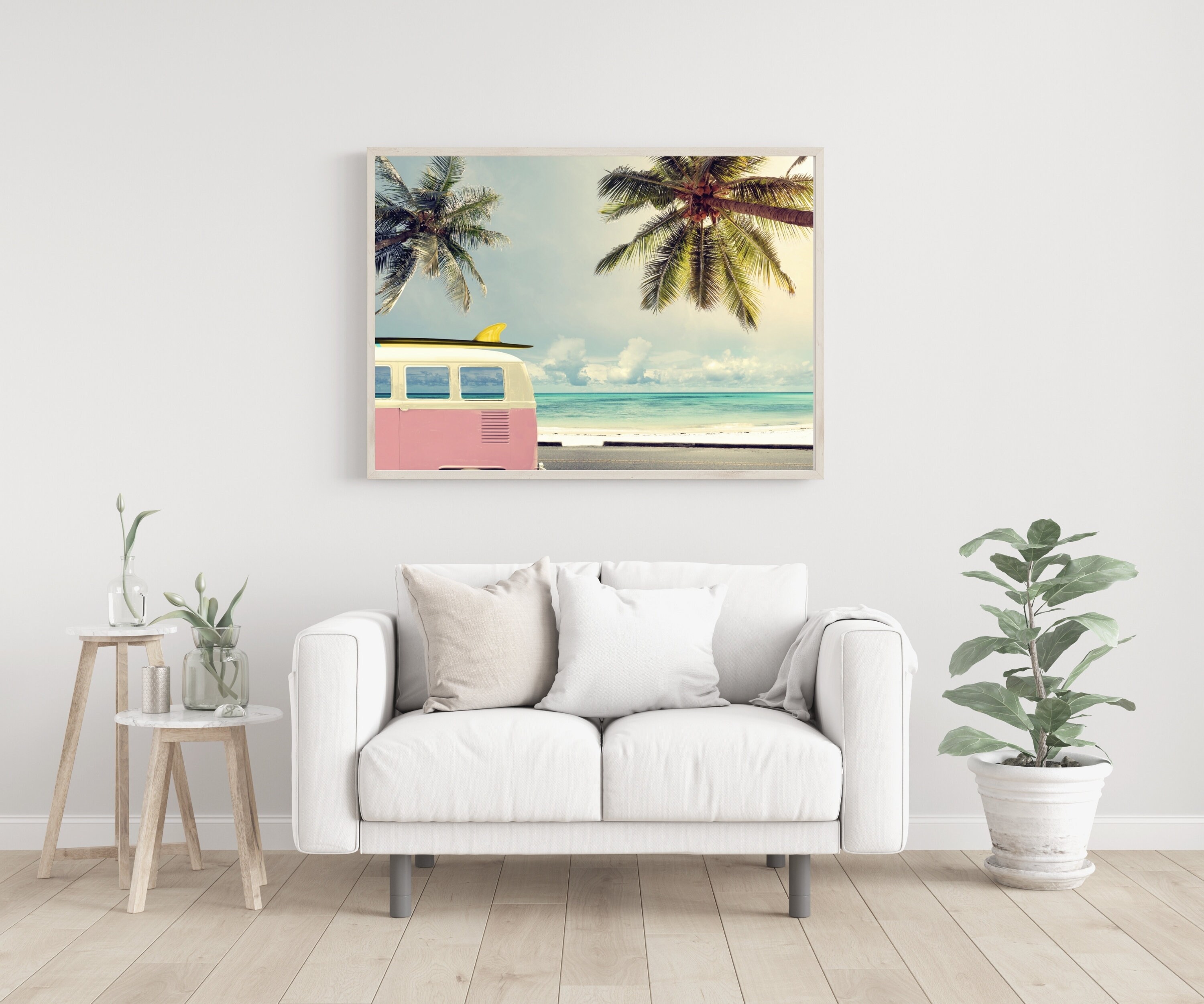 Retro Surf by the Sea Retro Surf Van Print Printable Beach - Etsy