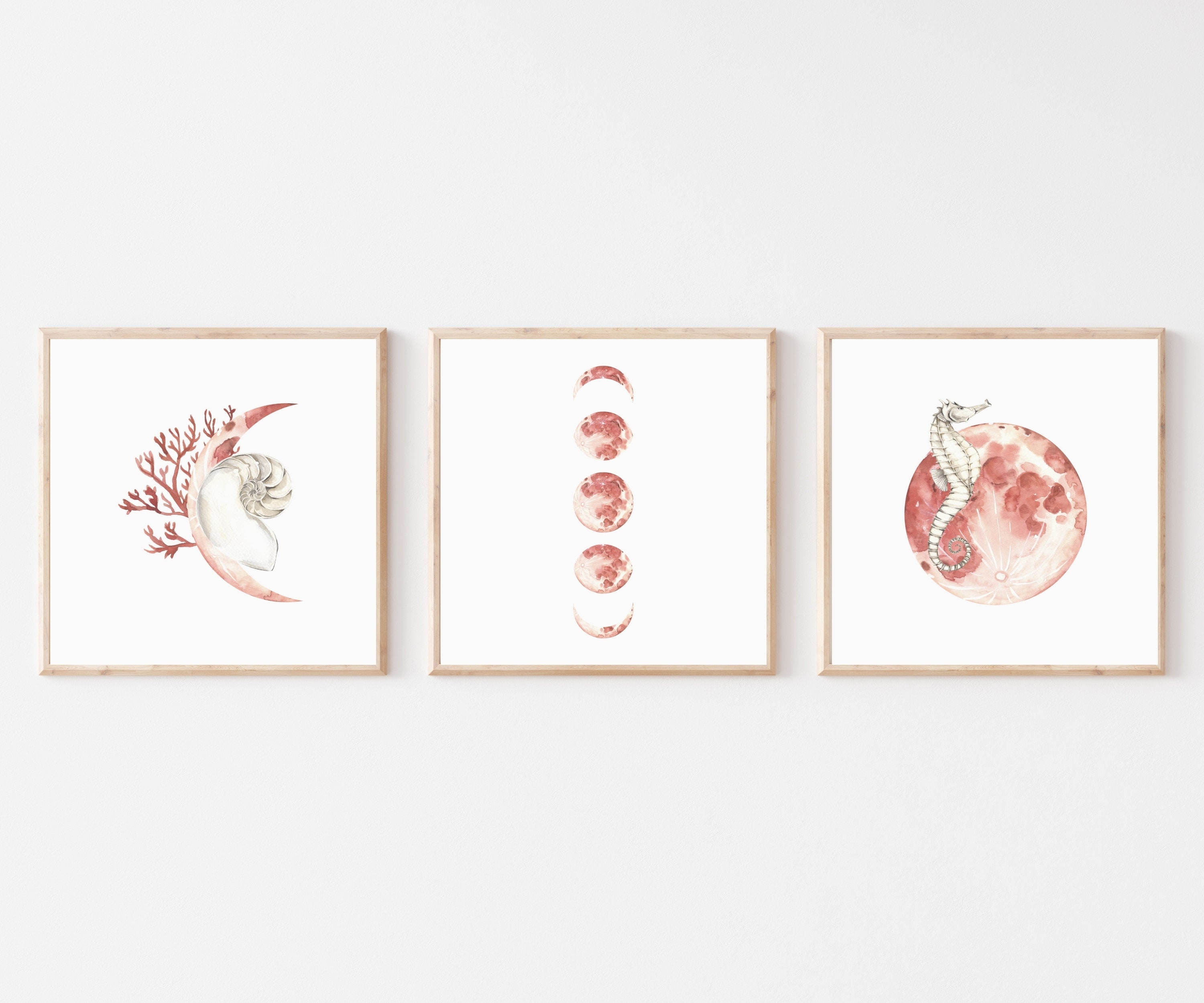 Lunar Phase Moon Print Home Decor Nursery Poster Printable | Etsy