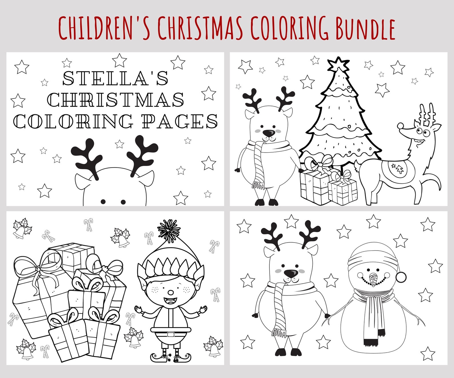 11 Print at Home Children Coloring Pages Personalized - Etsy