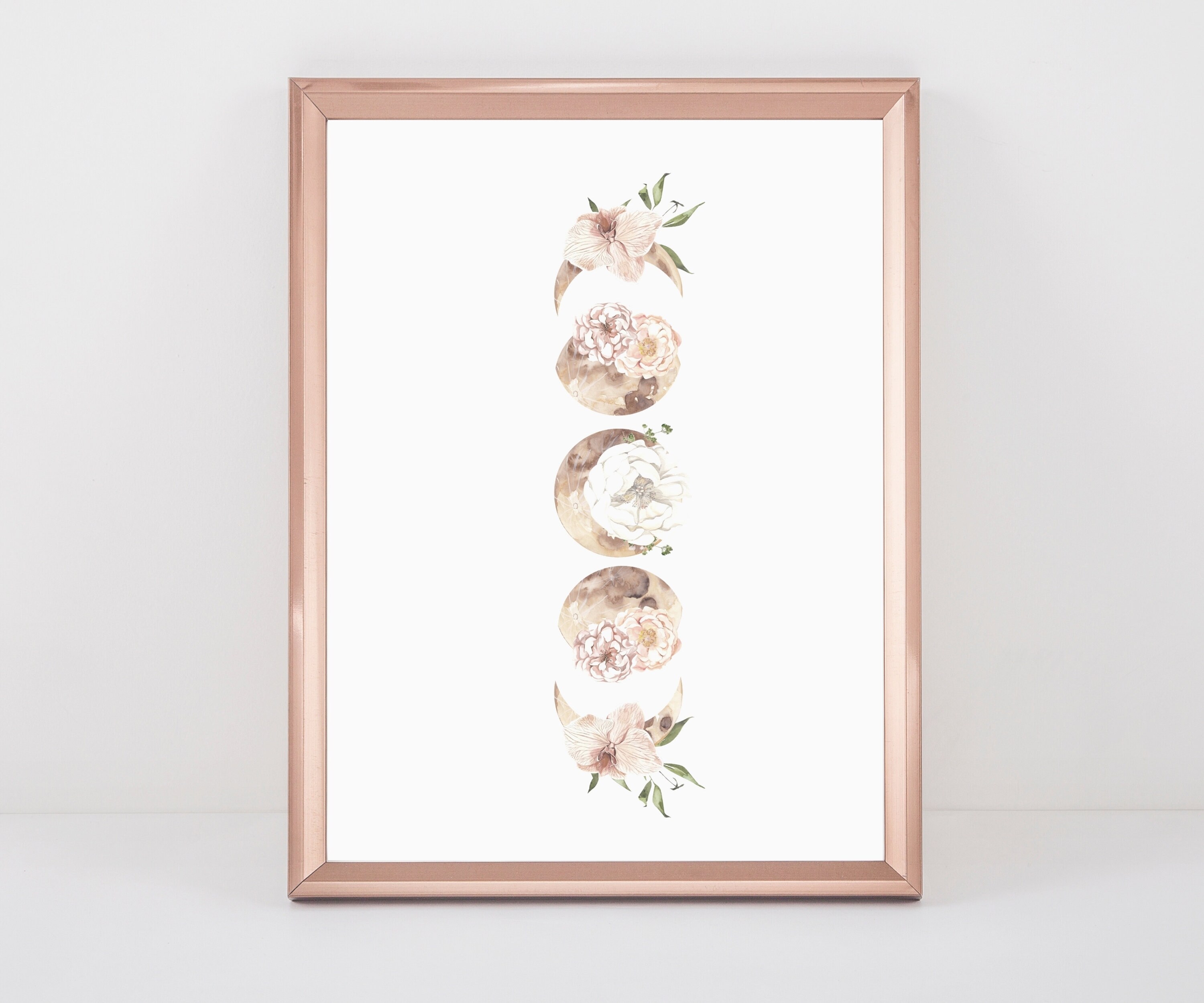 Lunar Phase Moon Print Home Decor Nursery Poster Printable - Etsy