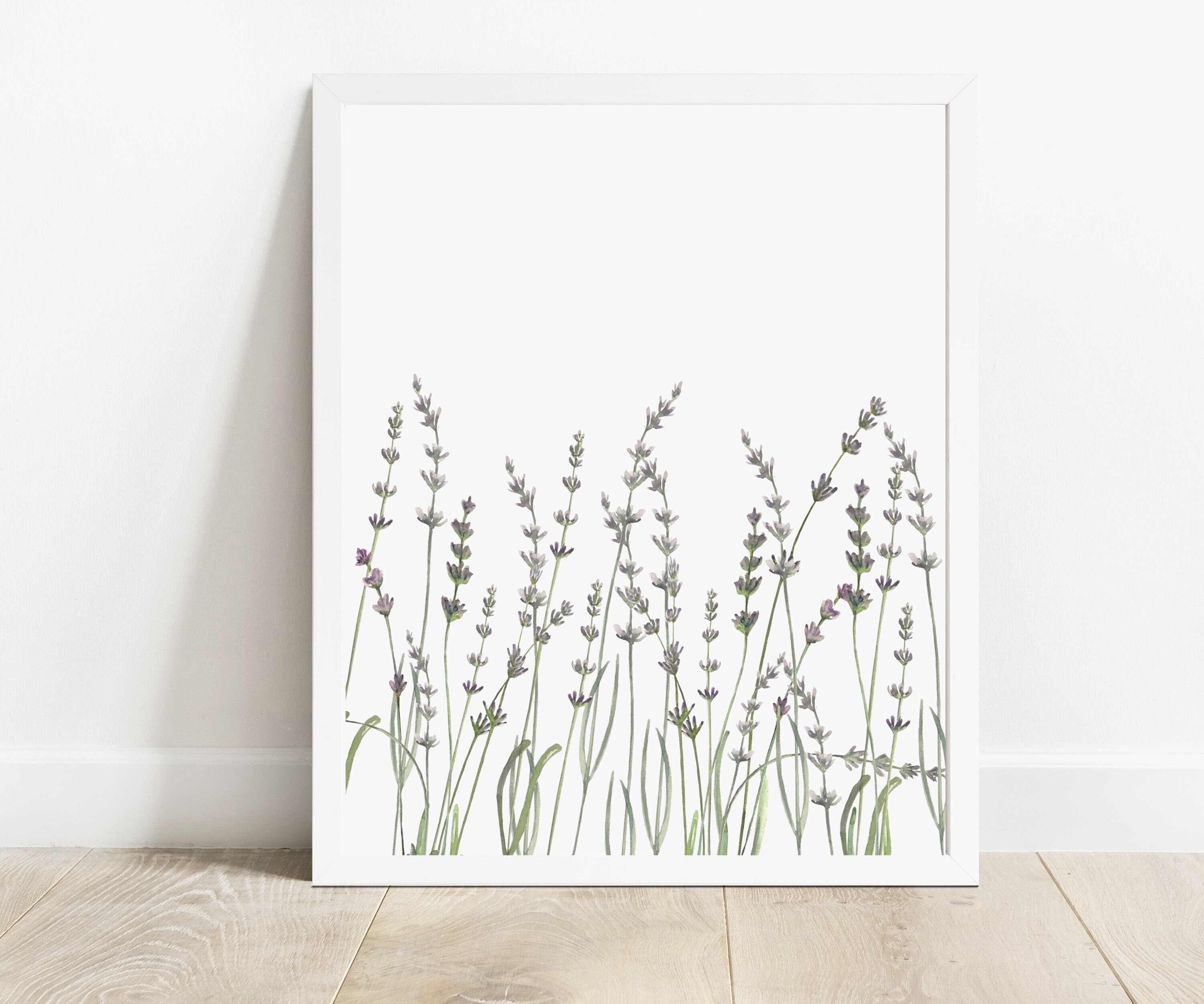Lavender Print Minimalist Flower Print Set - Etsy