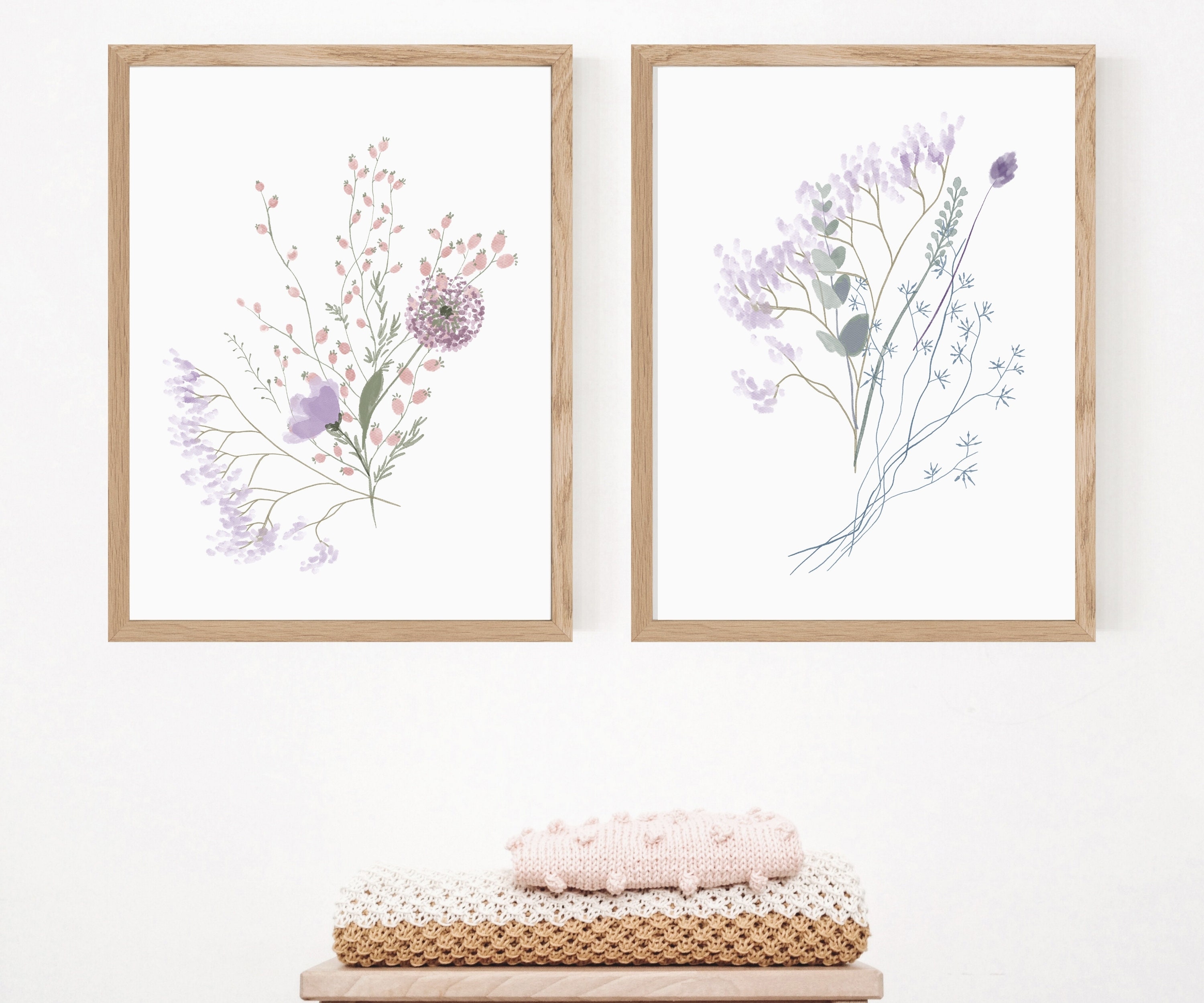 Set of 3 Wildflower Prints Floral Instant Art Printable | Etsy
