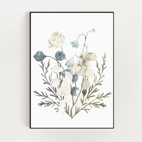 Wildflower Print Floral Instant Art Printable Wall Decor - Etsy