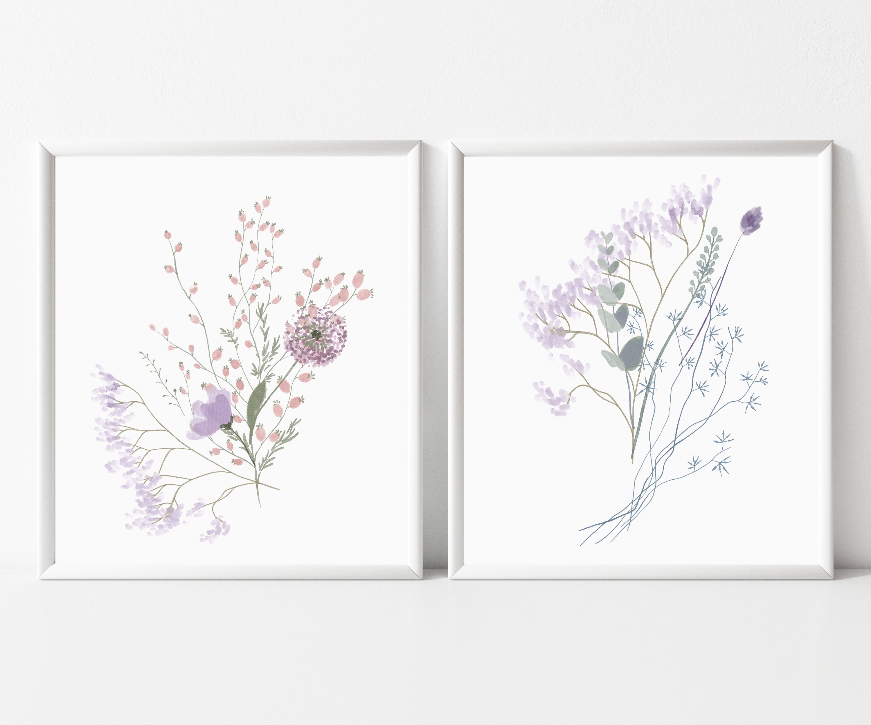 Set of 3 Wildflower Prints Floral Instant Art Printable | Etsy