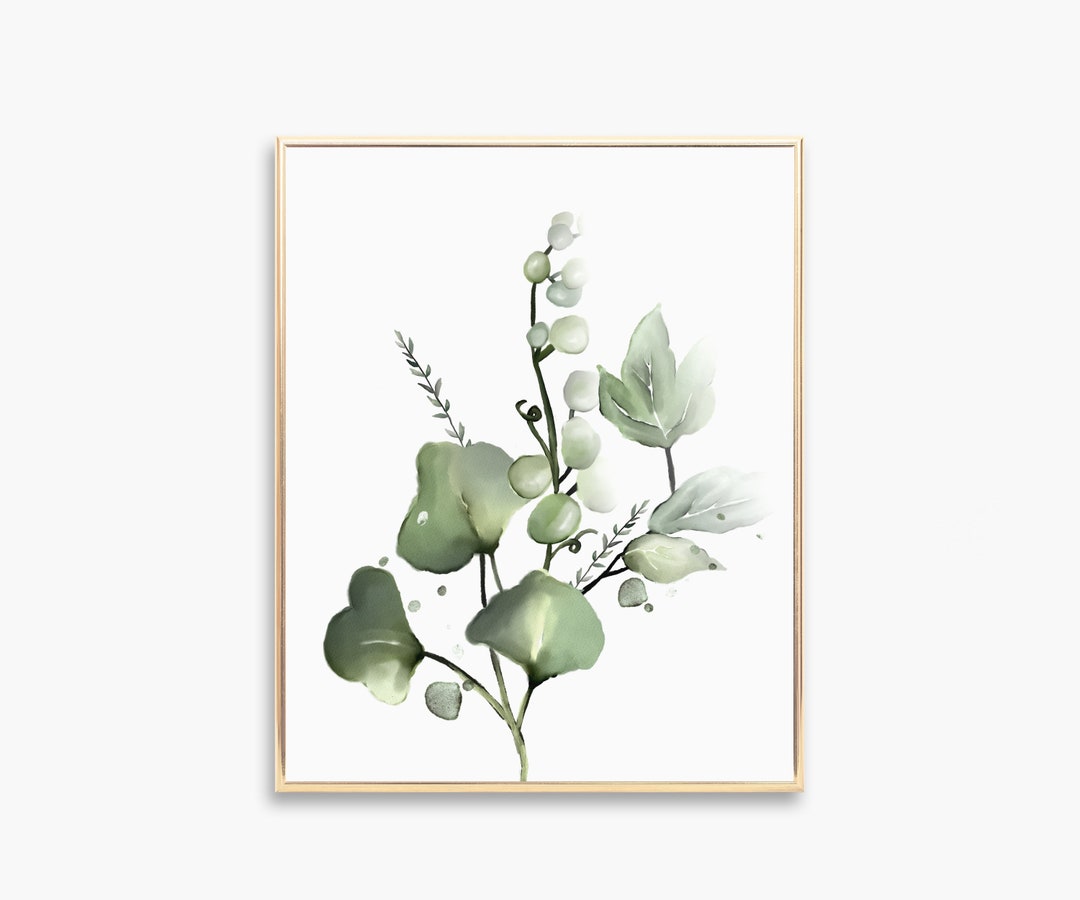 Greenery Prints,wall Art Decor,greenery,minimalist,farmhouse Decor,home ...