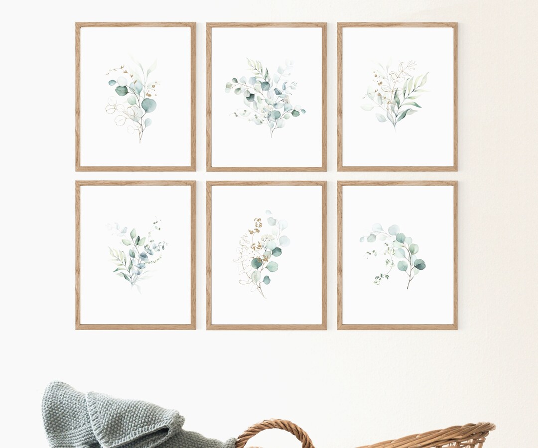Set of 6 Prints,wall Art Decor,greenery,minimalist,farmhouse Decor,home ...