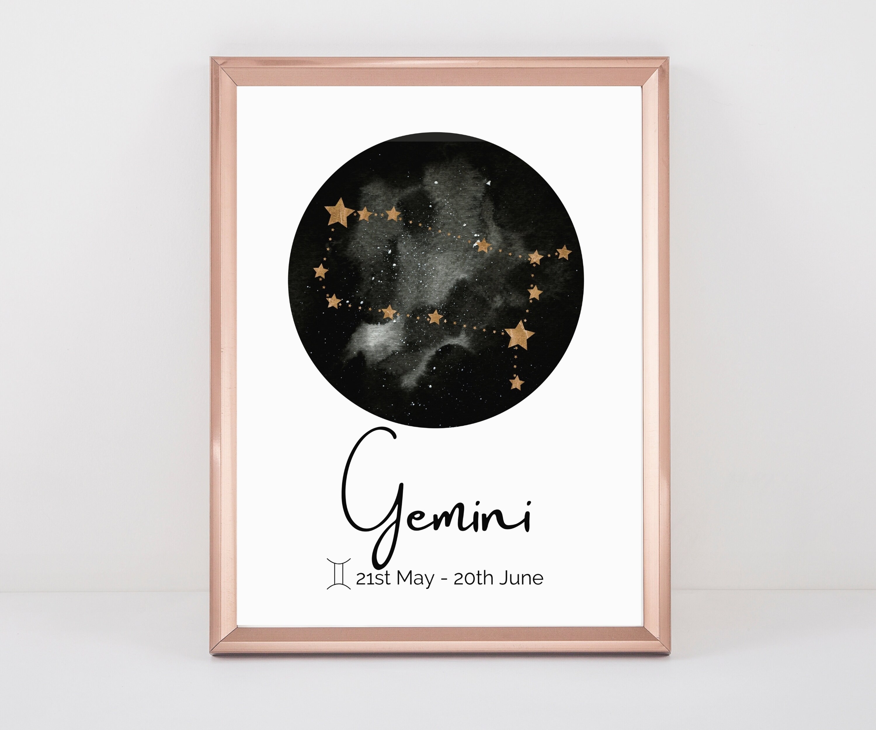 Gemini Print Star Sign Print Horoscope Decor Astrology - Etsy