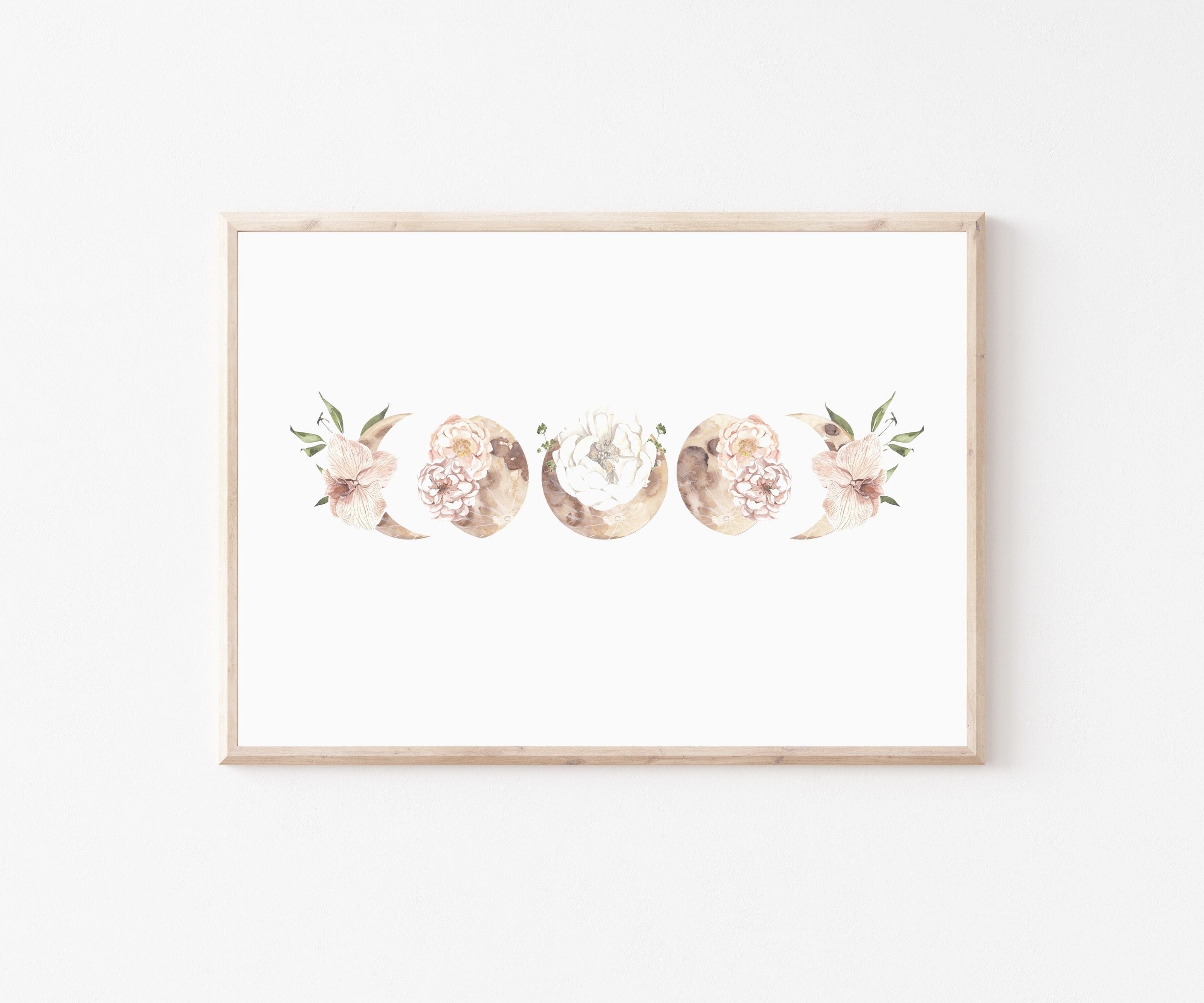 Lunar Phase Moon Print Home Decor Nursery Poster Printable - Etsy