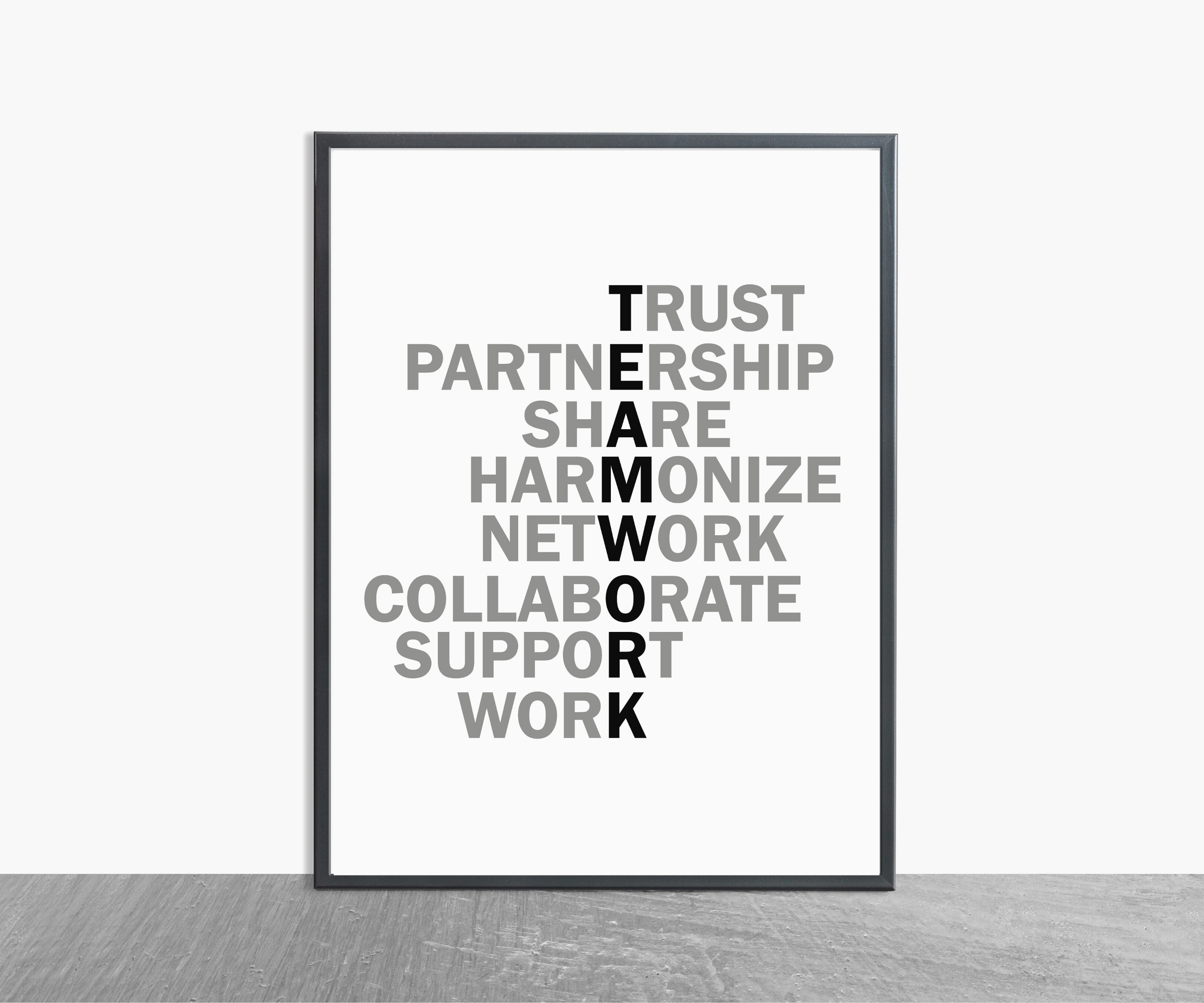 Office Print Positive thoughts Motivational Poster | Etsy