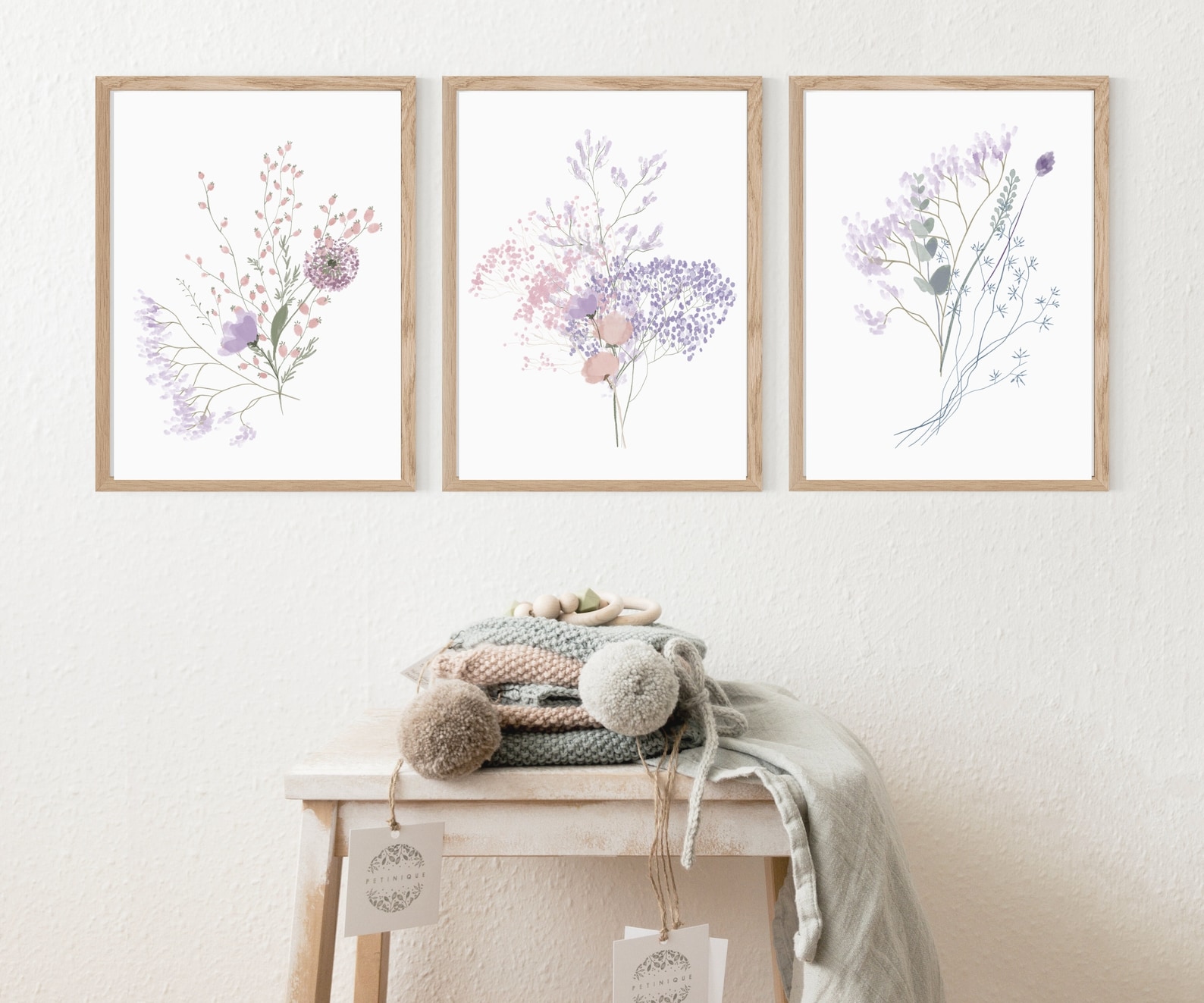 Set of 3 Wildflower Prints Floral Instant Art Printable | Etsy