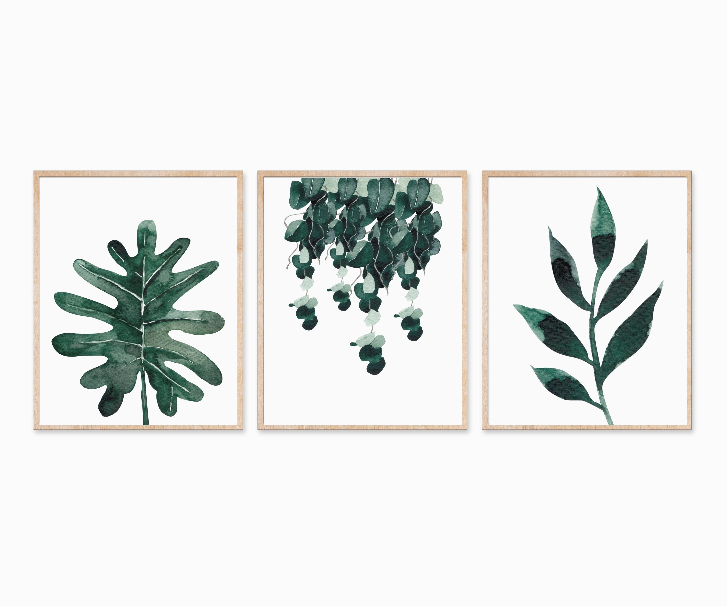 Set of 3 Plant Prints Floral Instant Art Printable Art | Etsy