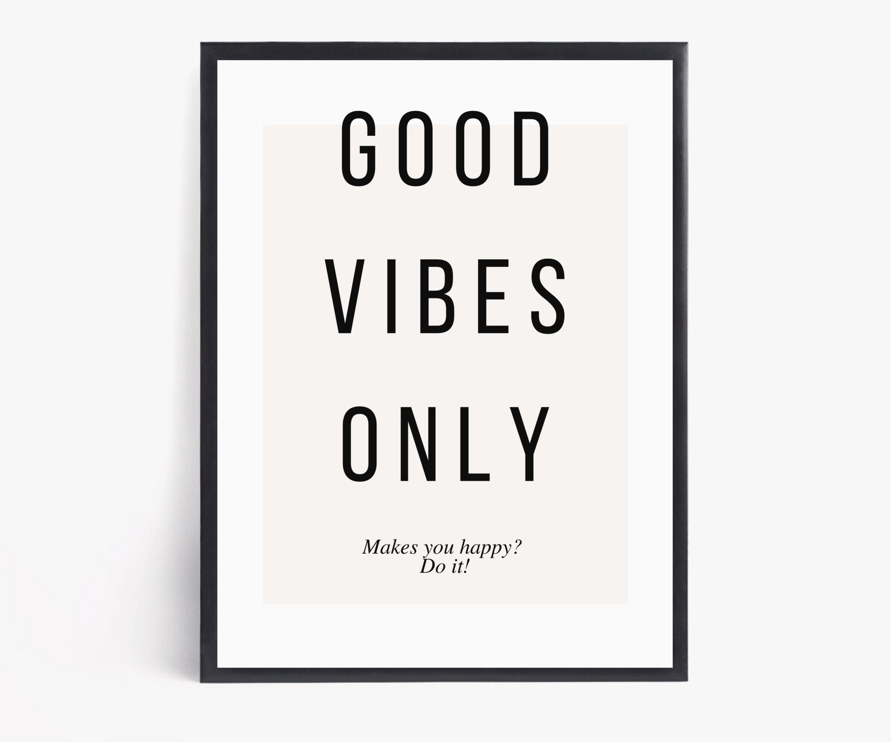 Good Vibes Only Print Positive Poster Inspirational Quote | Etsy