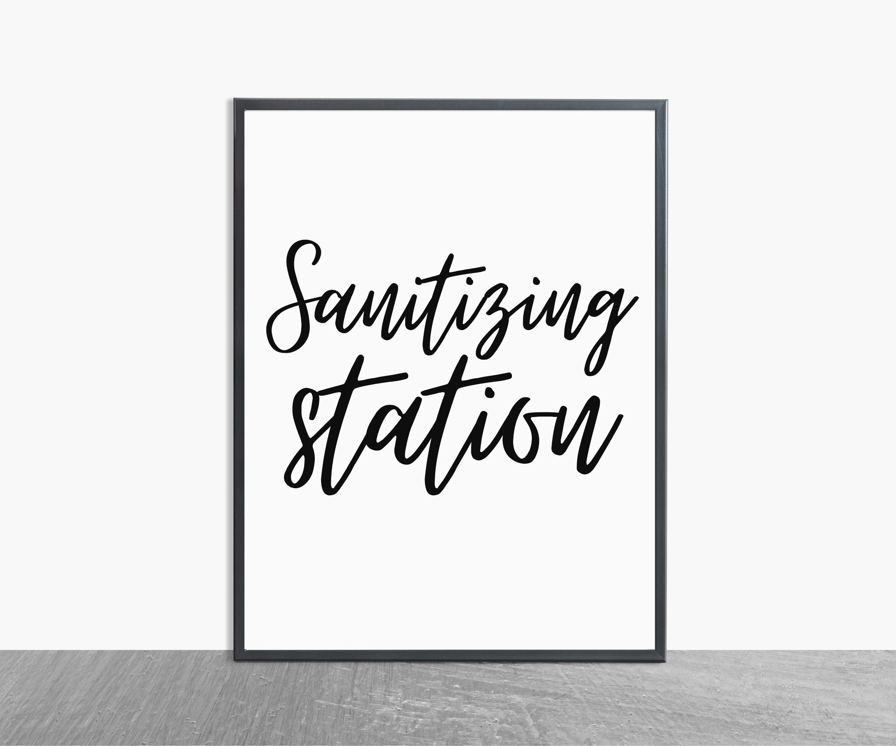 Sanitizing Station Sign Printable Printable Sign Modern | Etsy