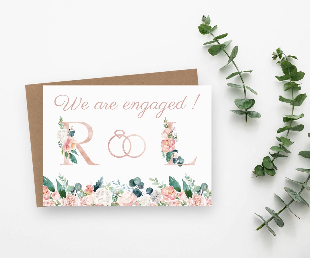 Personalized Engagement Announement - Wedding Announcement - Wedding ...