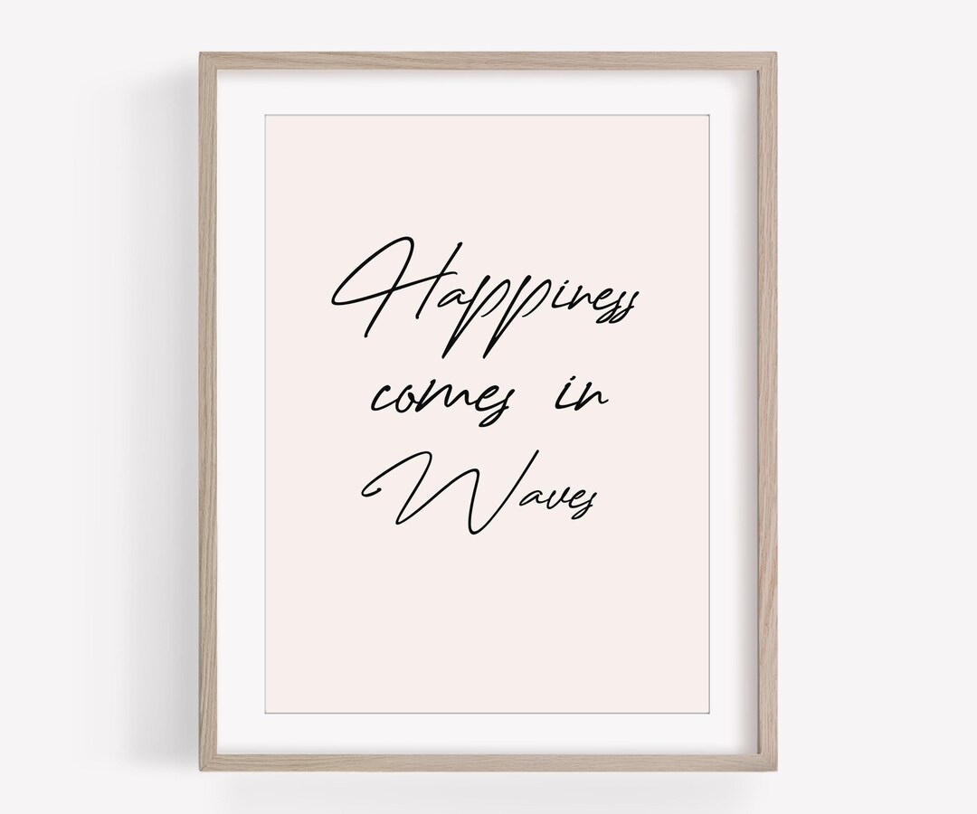 Happiness Quote Print: Boho Inspirational Wall Art (digital Download ...