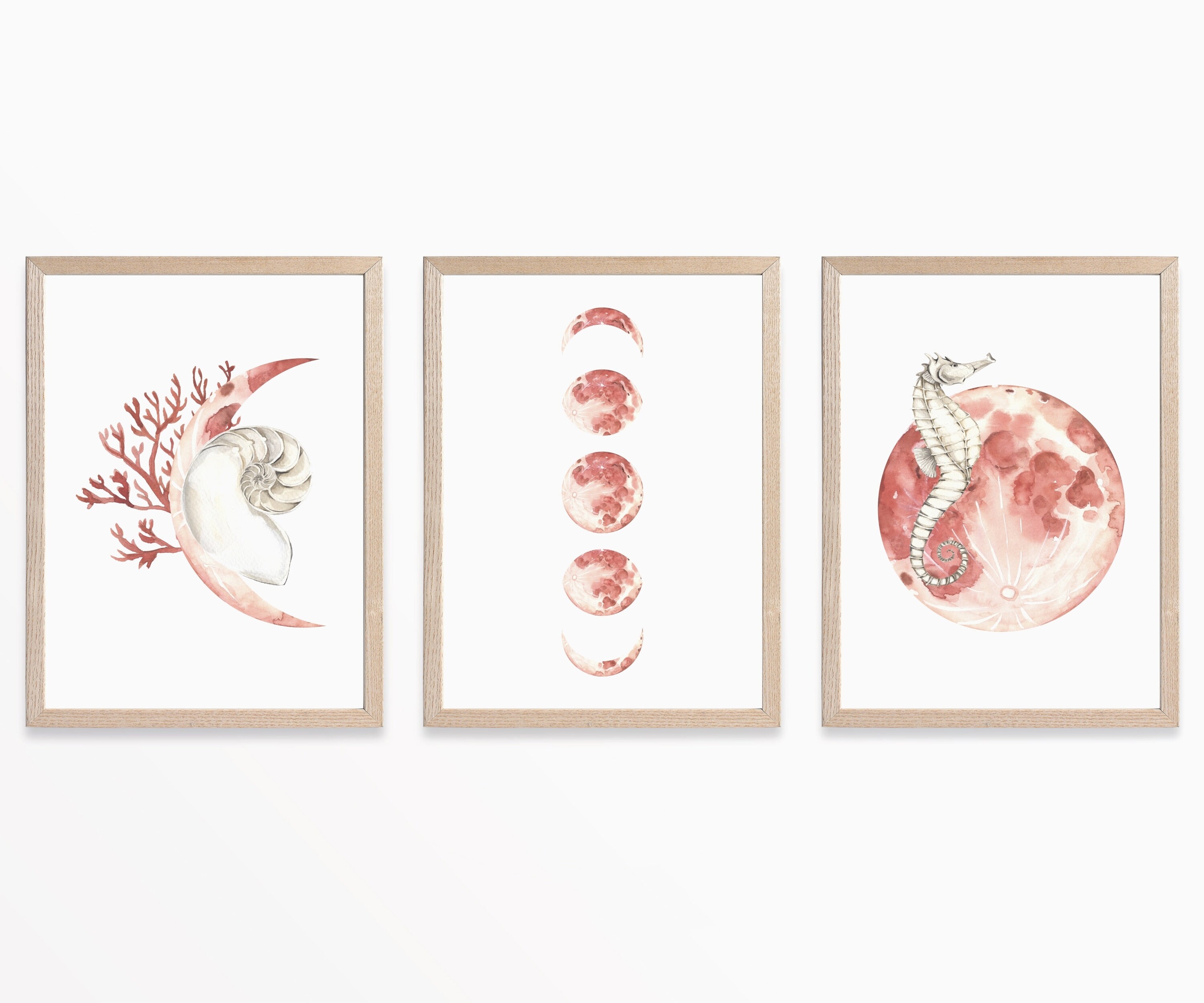 Lunar Phase Moon Print Home Decor Nursery Poster Printable - Etsy