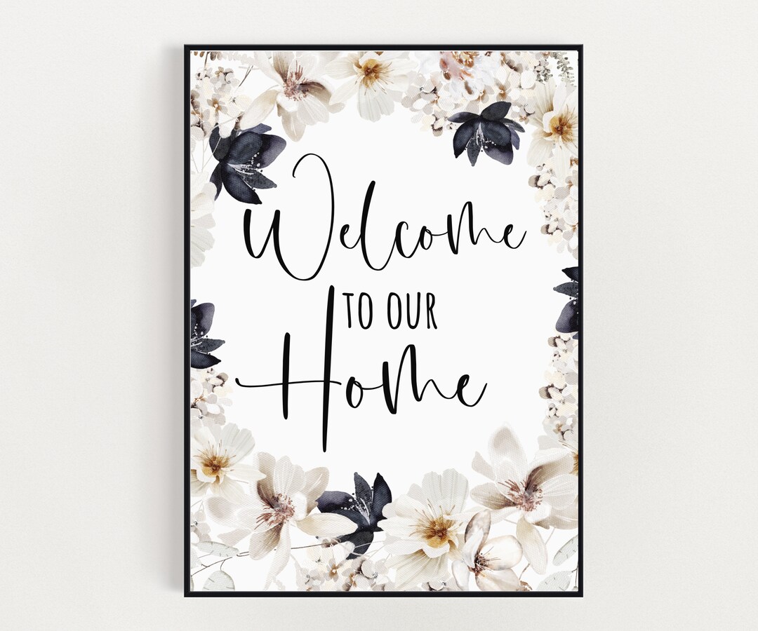 Welcome to Our Home Print - Dried Wildflower Prints - Dried Flowers ...