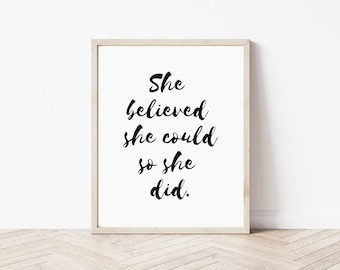 Inspirational Art Print, Motivational Poster, Inspirational Printable ...