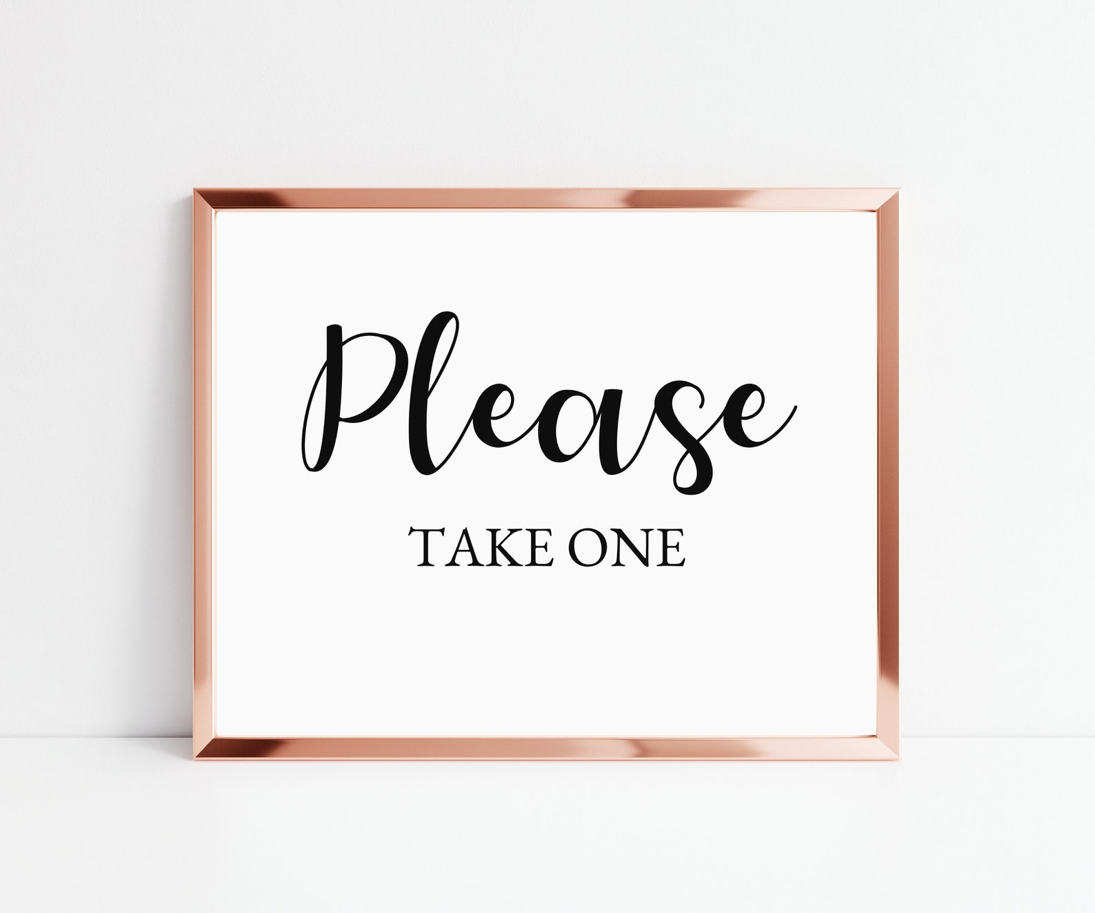 Wedding Sign Please Take One Sign Printable Wedding - Etsy