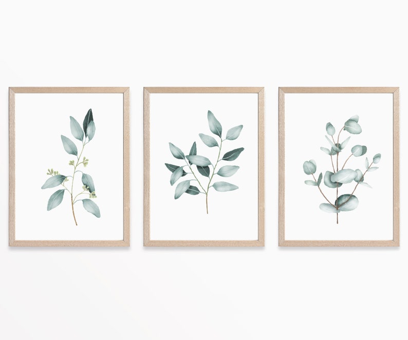 Greenery Sketch Prints Set: Botanical Wall Art (digital Download) - Etsy