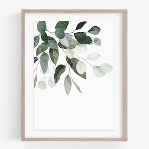 Set of 2 Greenery Prints - Botanical Wall Art - Farmhouse Decor - Home ...