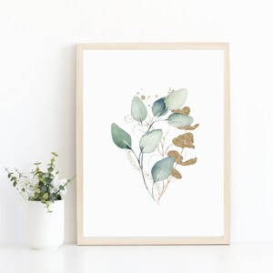 Eucalyptus Wall Art Prints: Greenery Botanical Set of 3 (digital ...
