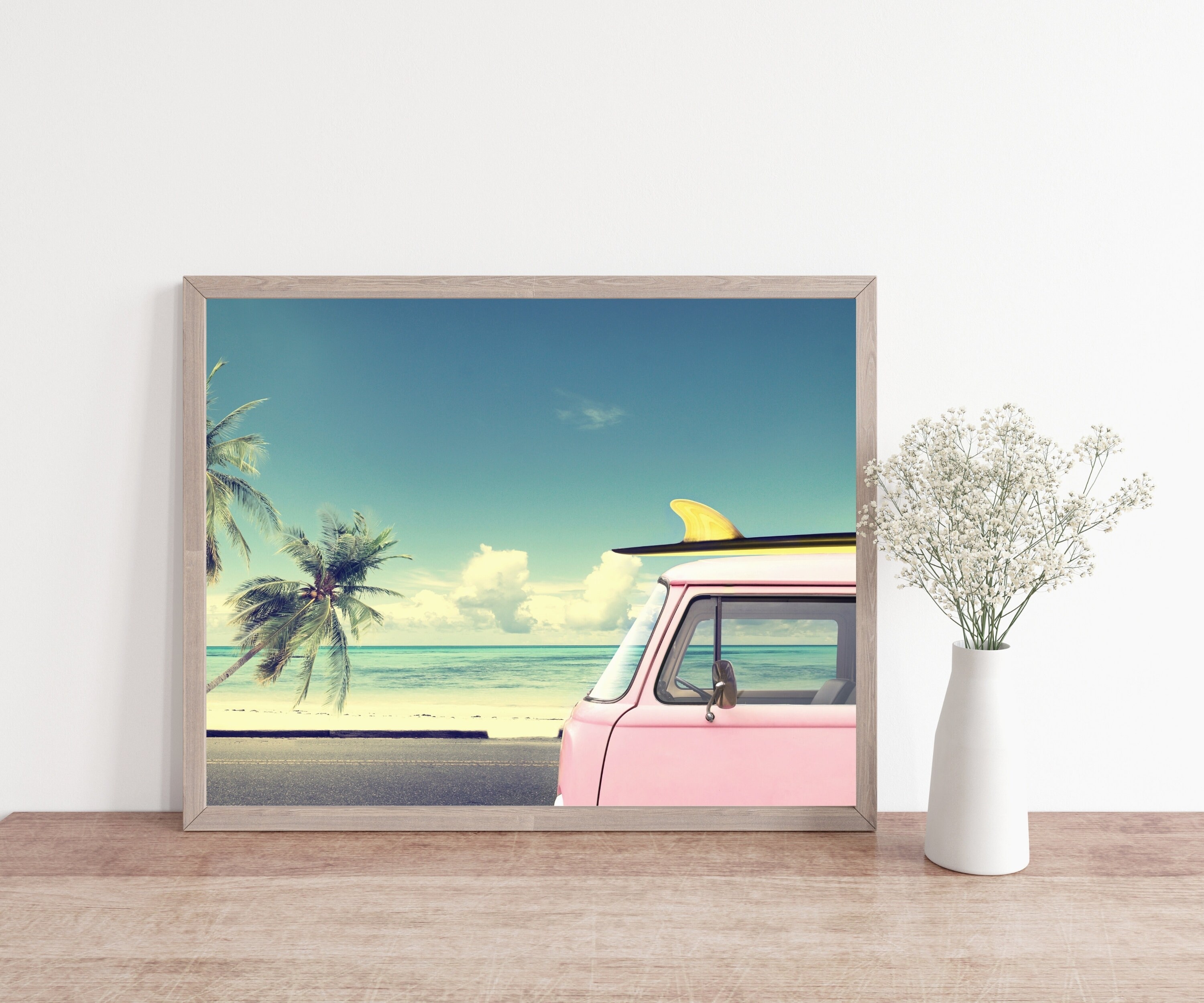 Retro Surf by the Sea Retro Surf Van Print Printable Beach | Etsy