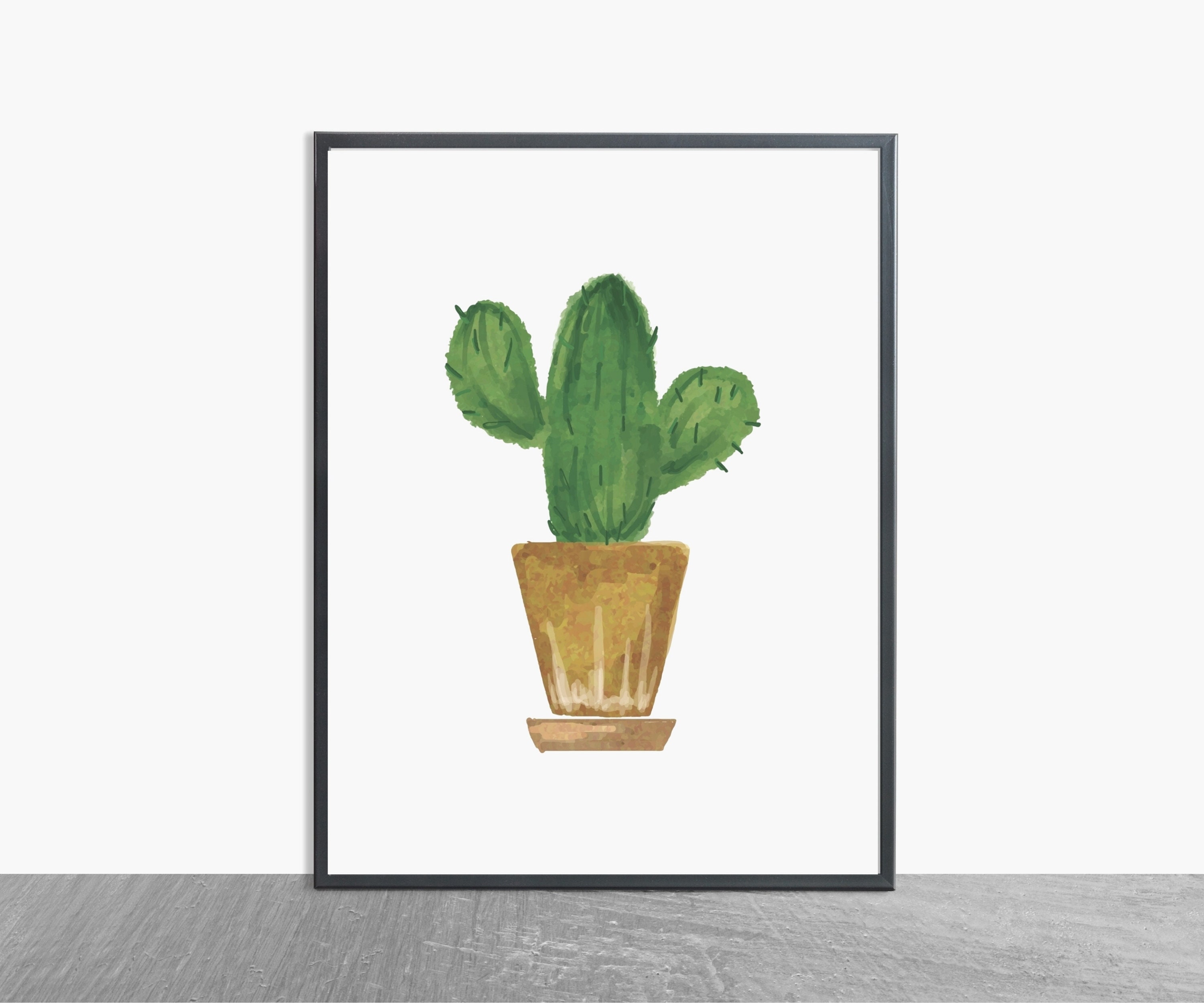 Set of 6 Watercolor Cactus Print Cactus Art Print Gallery | Etsy