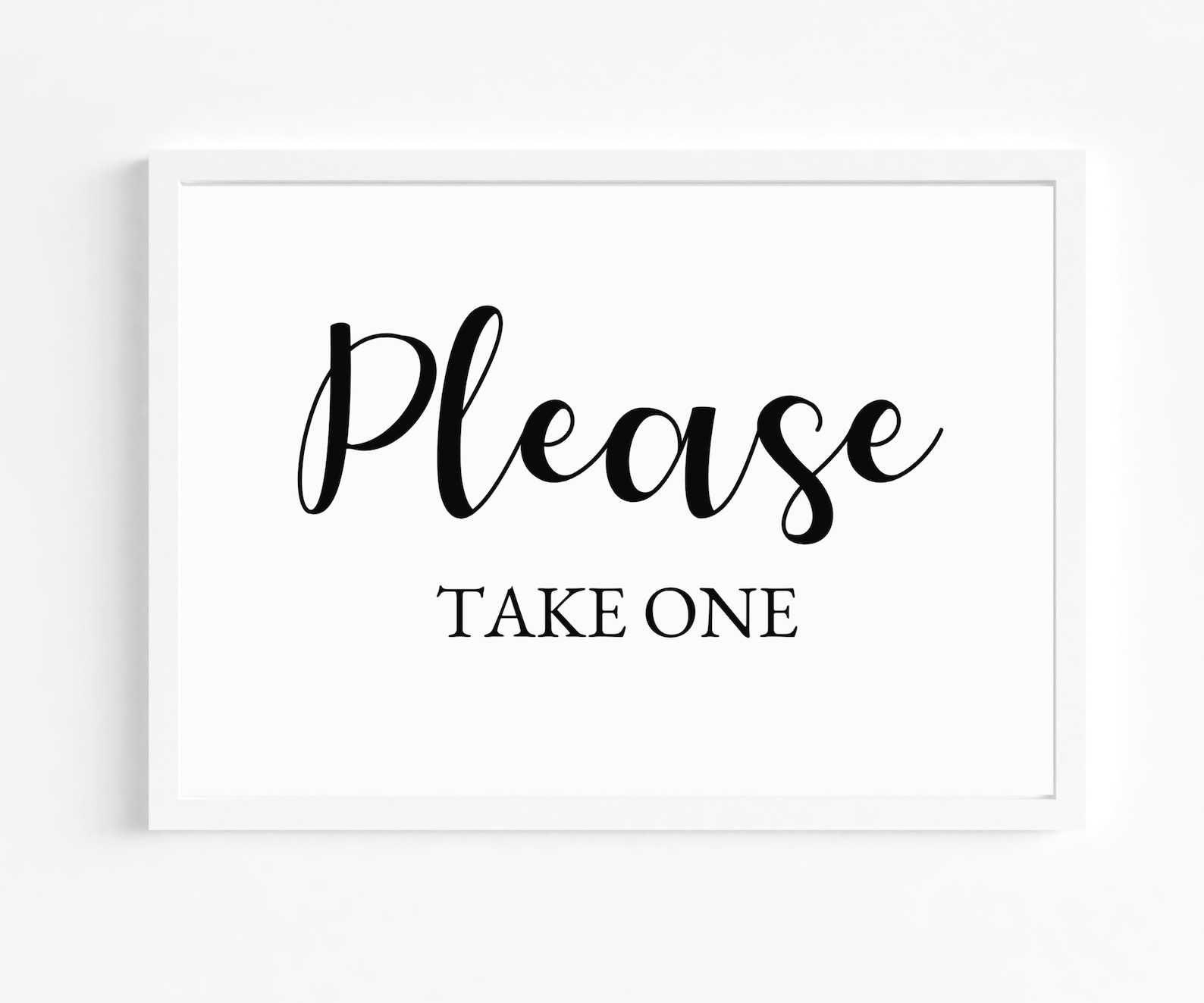 Wedding Sign Please Take One Sign Printable Wedding - Etsy