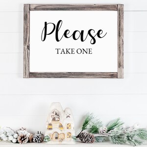 Wedding Sign - Please Take One Sign Printable - Wedding Printable ...