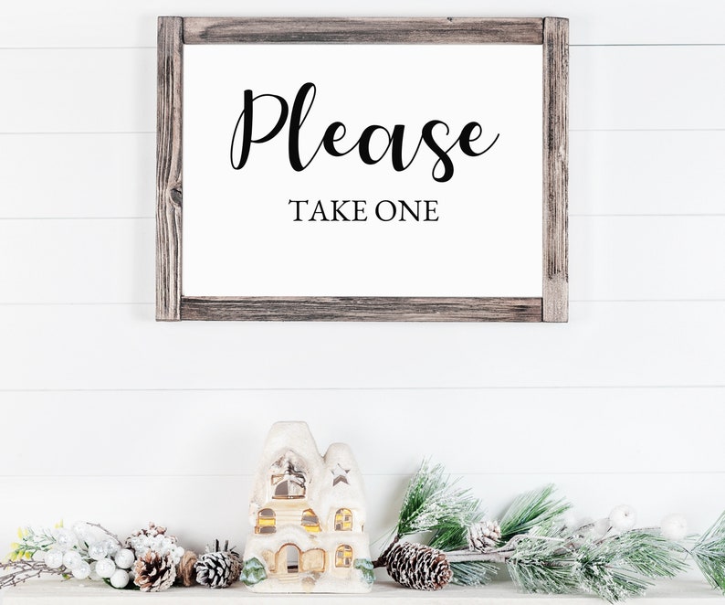 Wedding Sign Please Take One Sign Printable Wedding - Etsy