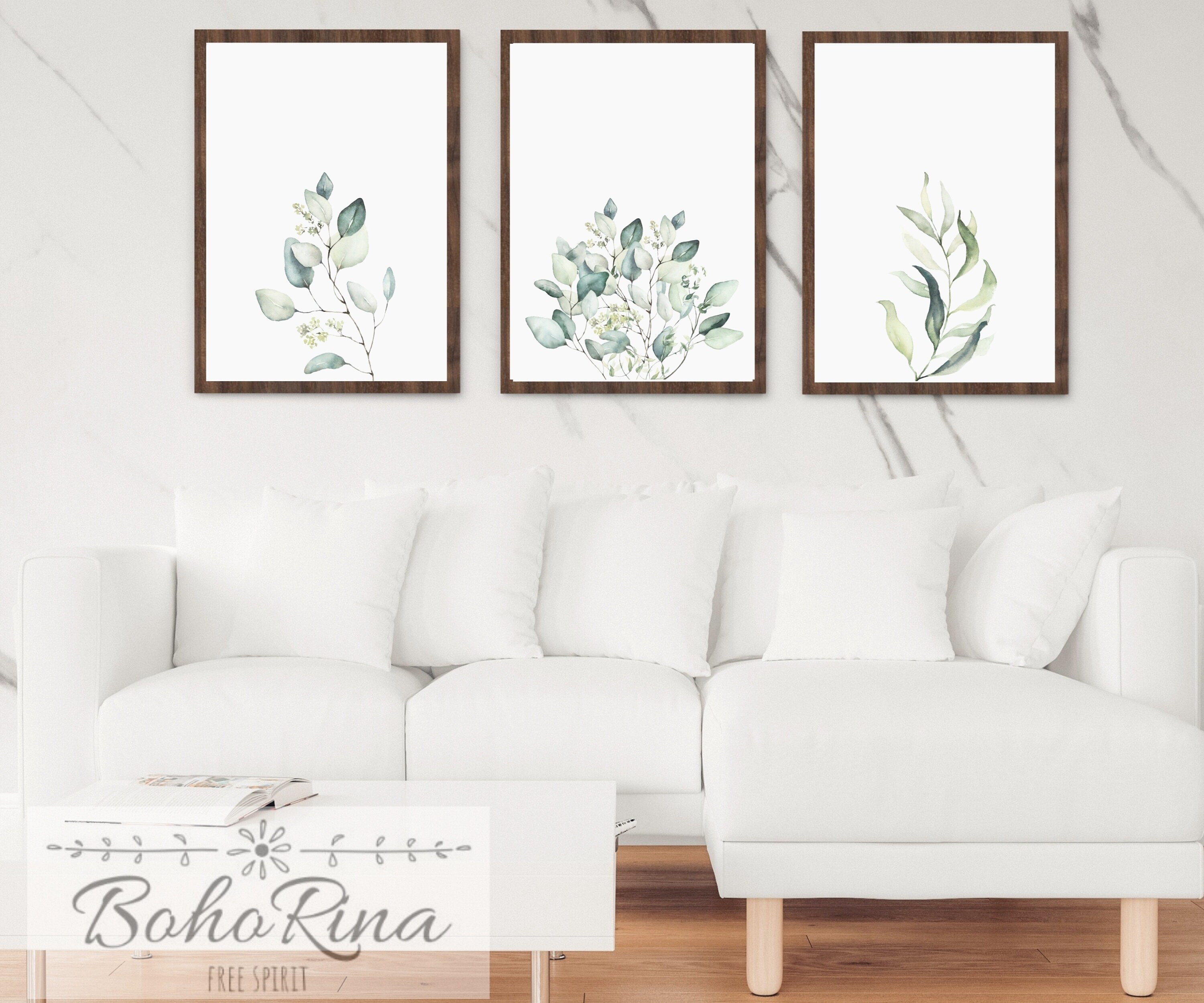 3 Eucalyptus Prints Greenery Prints Eucalyptus Set of 3 | Etsy