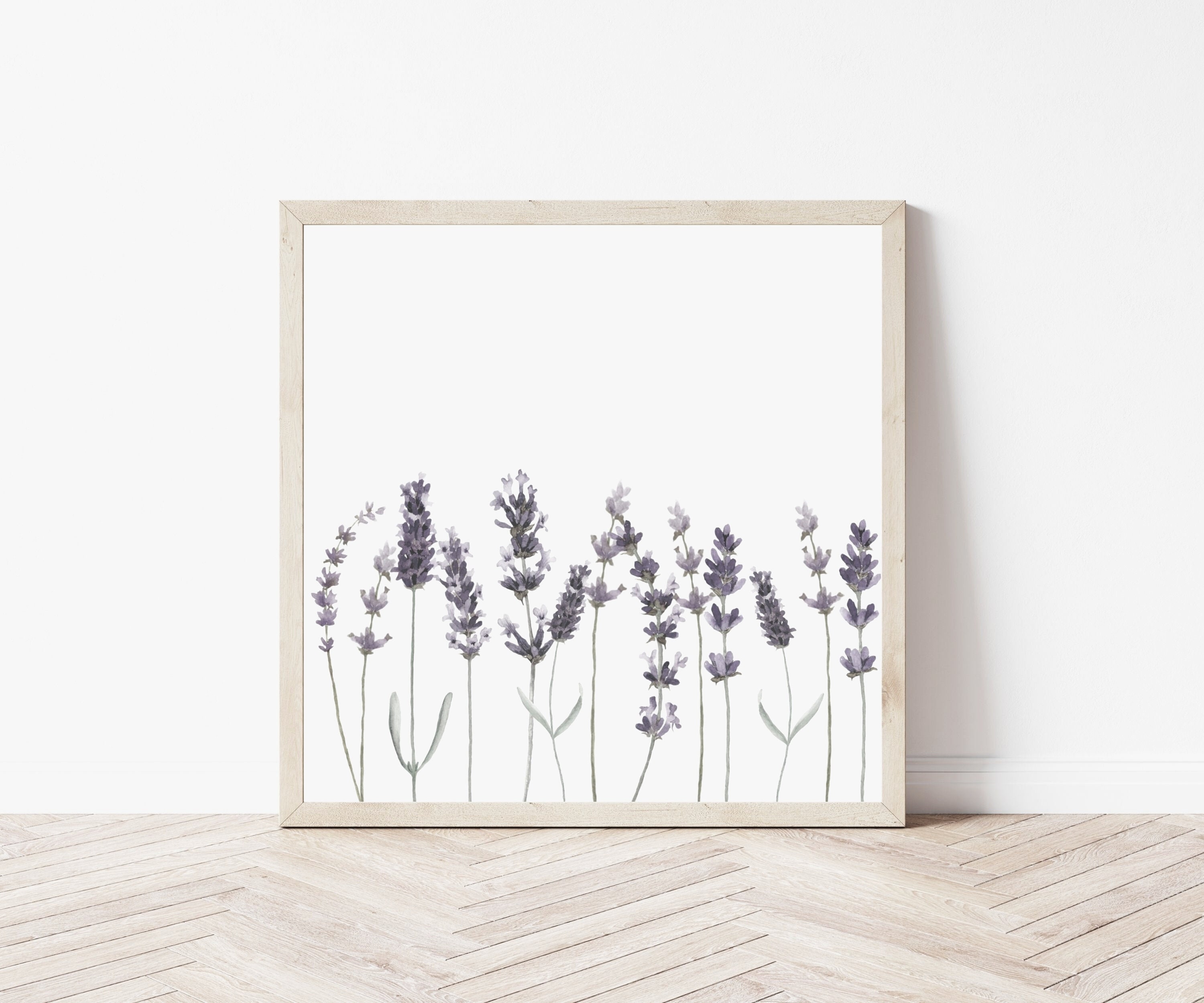 Lavender Print Minimalist Flower Print Set - Etsy