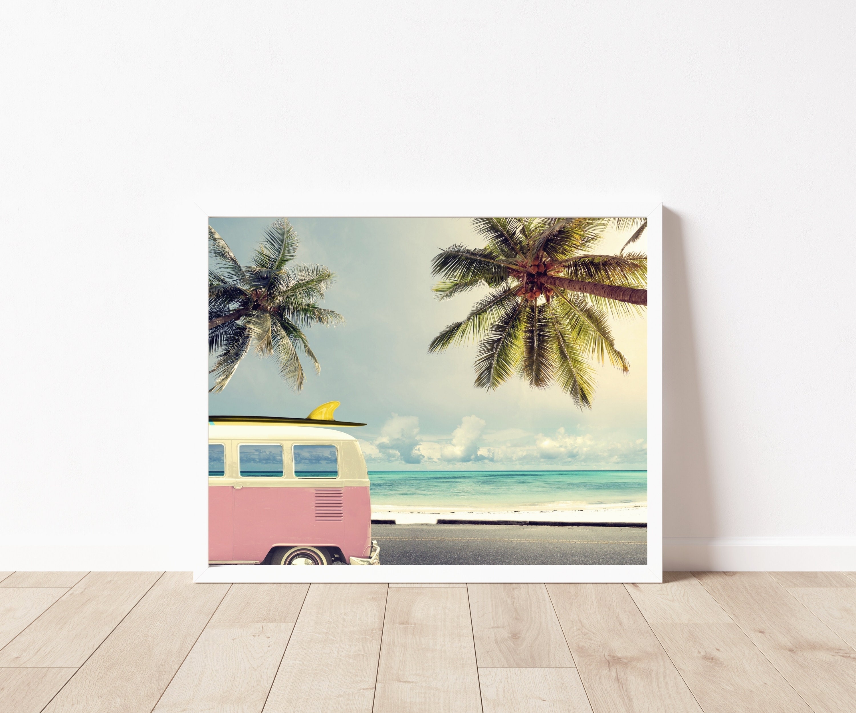 Retro Surf by the Sea Retro Surf Van Print Printable Beach - Etsy