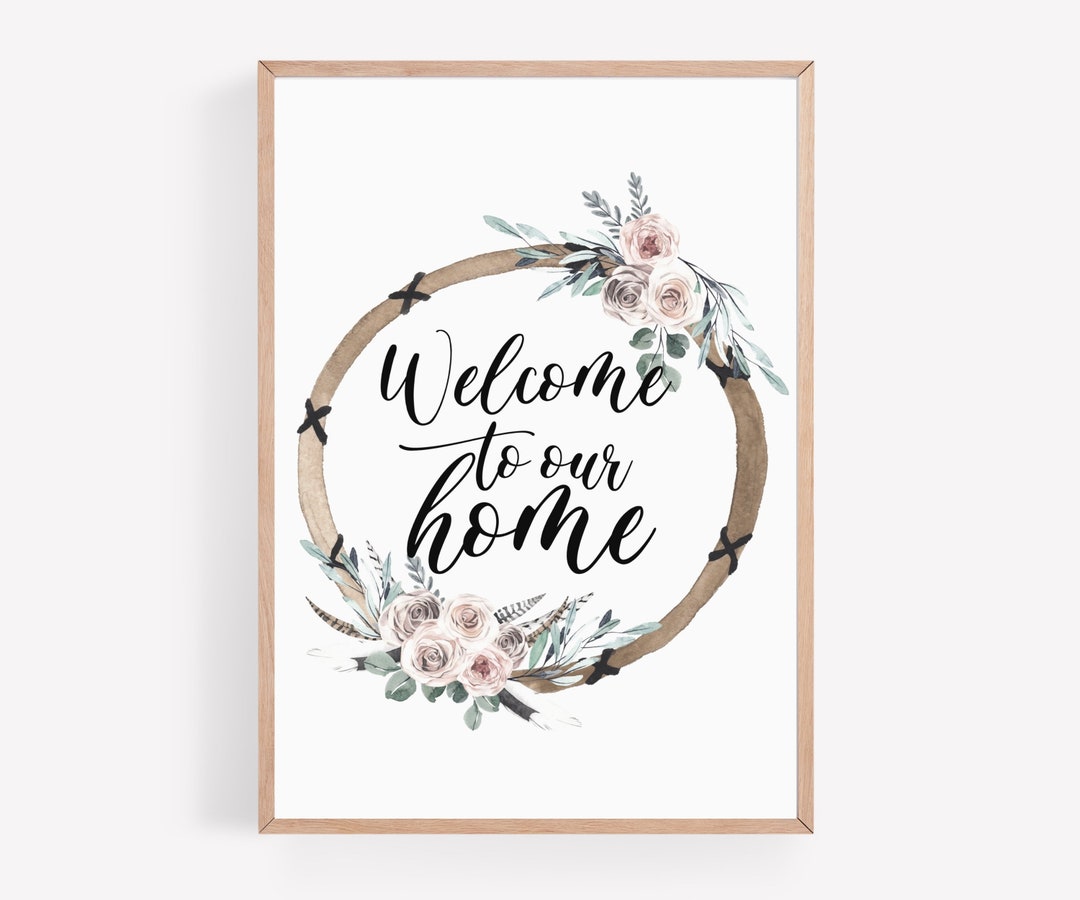 Welcome to Our Home Printable Art, Home Decor, Inspirational Quotes ...