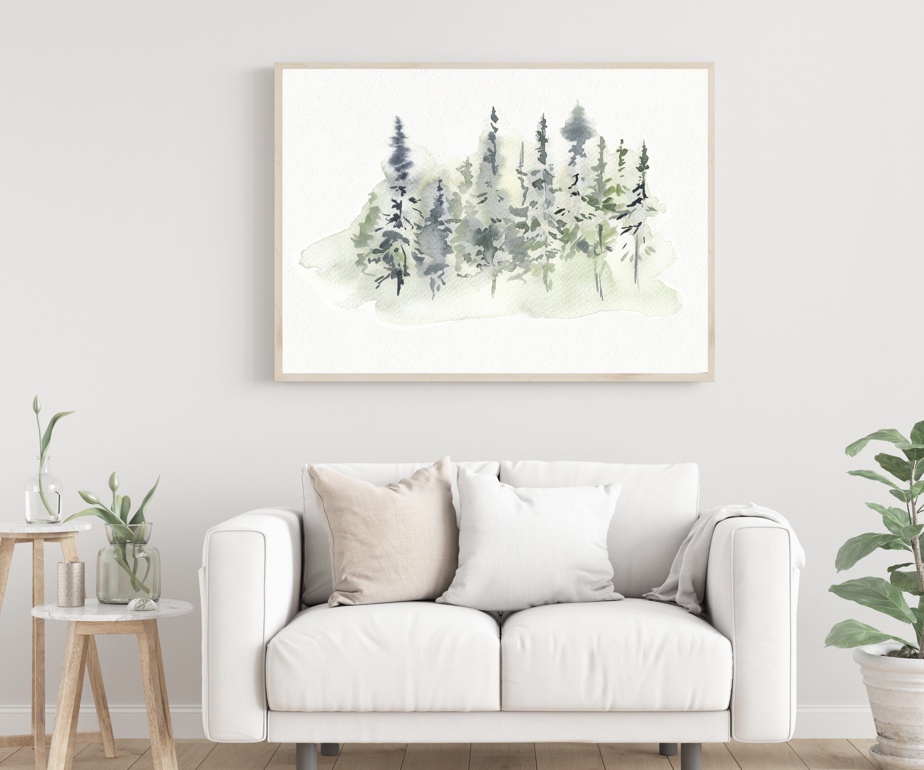 Forest Print Nature Home Decor Farmhouse Decor Woodland - Etsy
