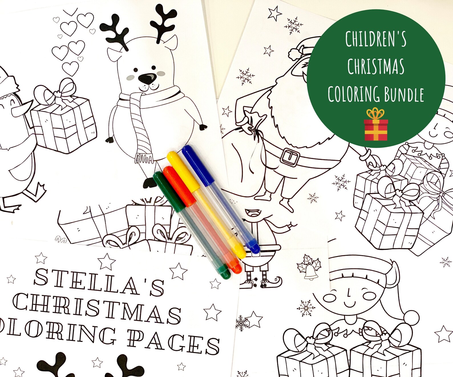 11 Print at Home Children Coloring Pages Personalized - Etsy