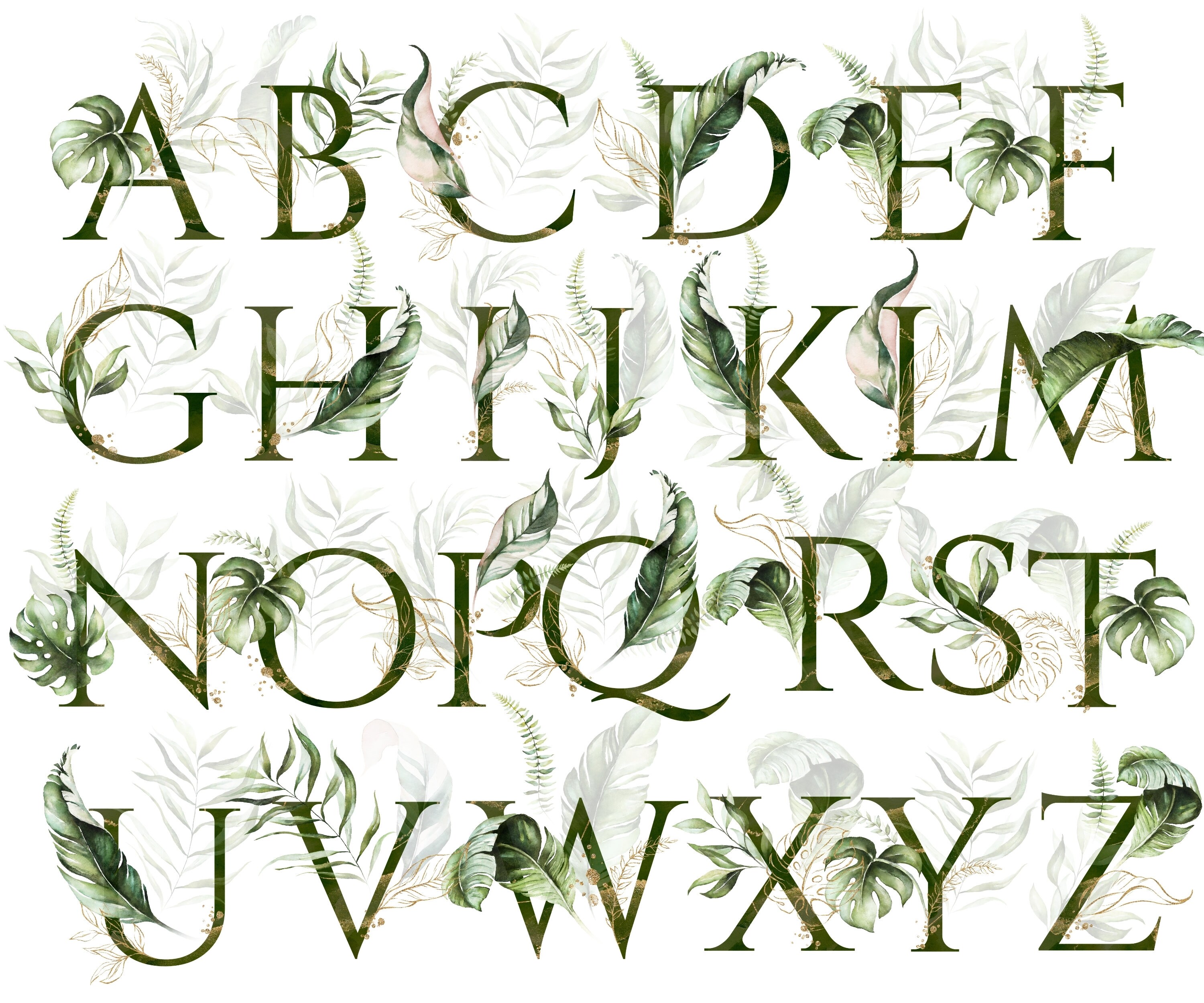 Personalised Floral Initial Print Nursery Decor New Baby | Etsy