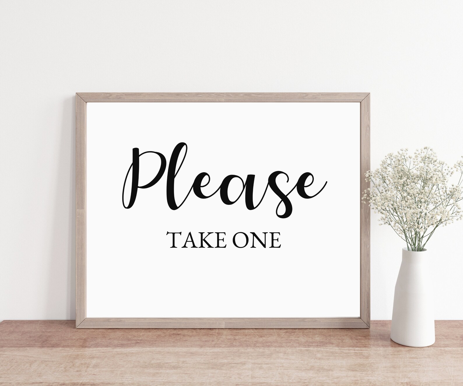 Wedding Sign Please Take One Sign Printable Wedding - Etsy