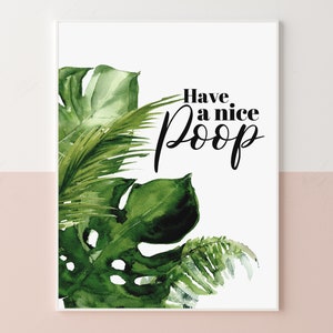 Have a Nice Poop Toilet Print - Restroom Print - Funny Bathroom Print ...