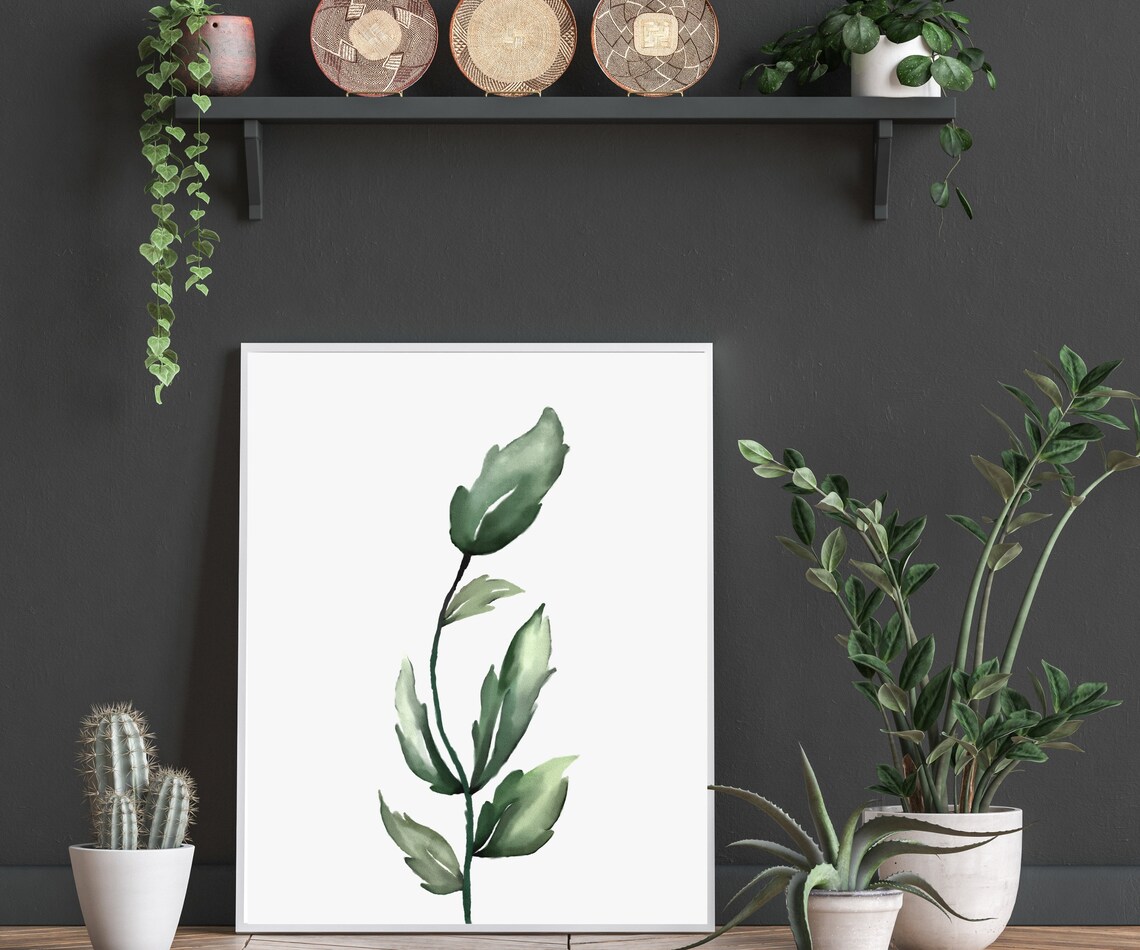 Greenery PrintsWall Art DecorGreeneryMinimalistFarmhouse | Etsy