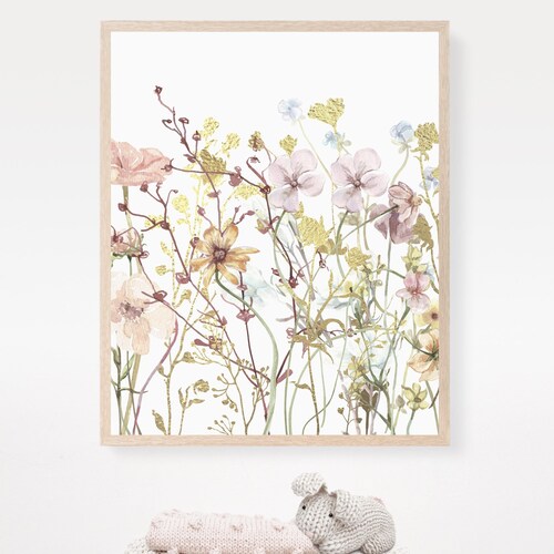 Wildflower Print Floral Nursery Print Printable Wall Decor - Etsy